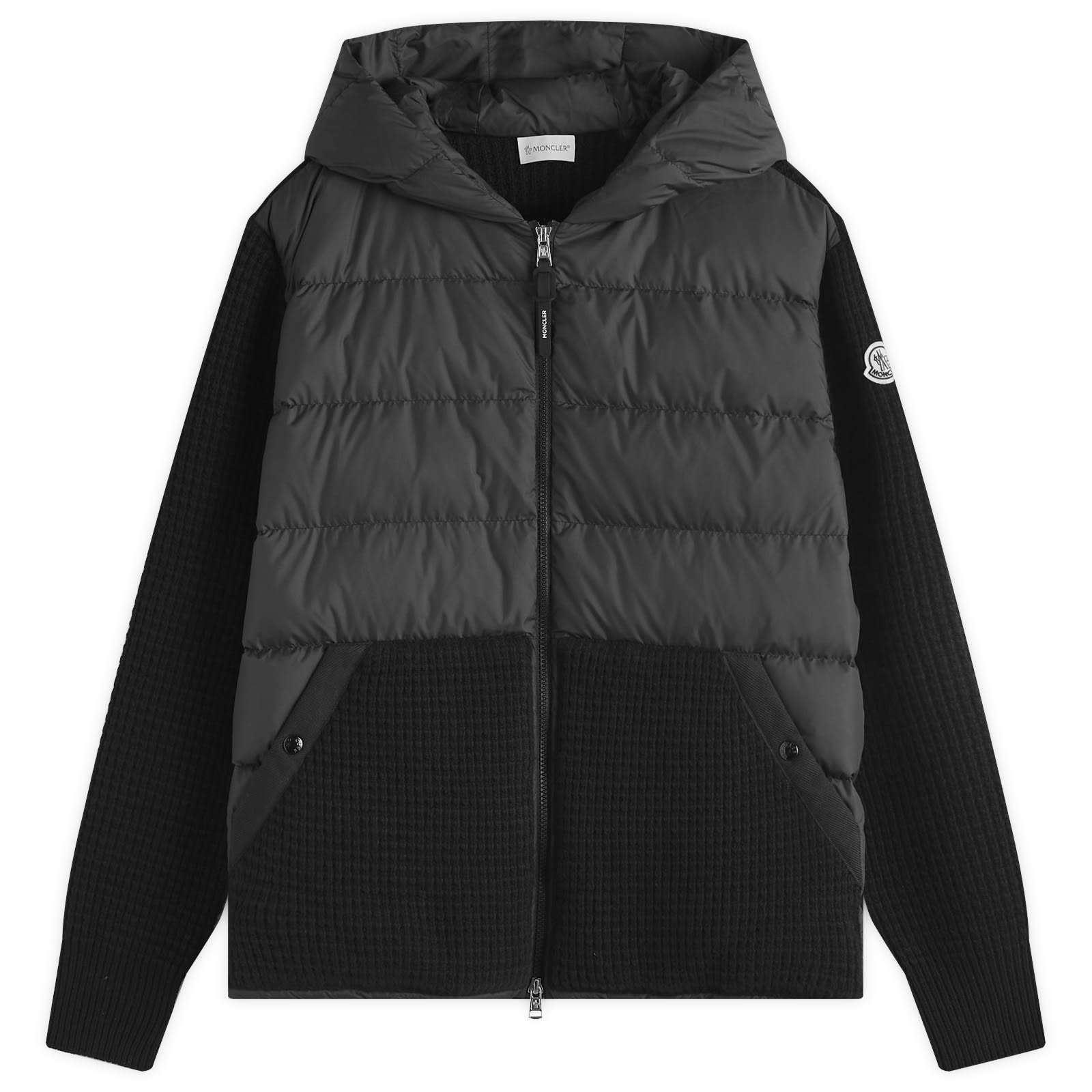 Moncler Down Knit Waffle Jacket Black | END. (US)