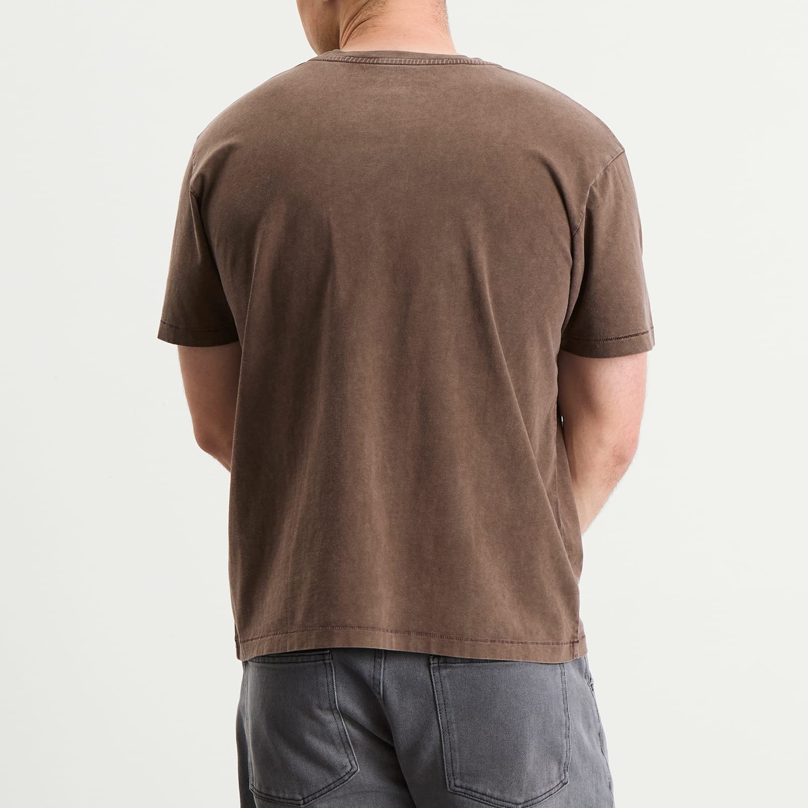 mfpen Men's New Tee Washed Brown - Curated Menswear