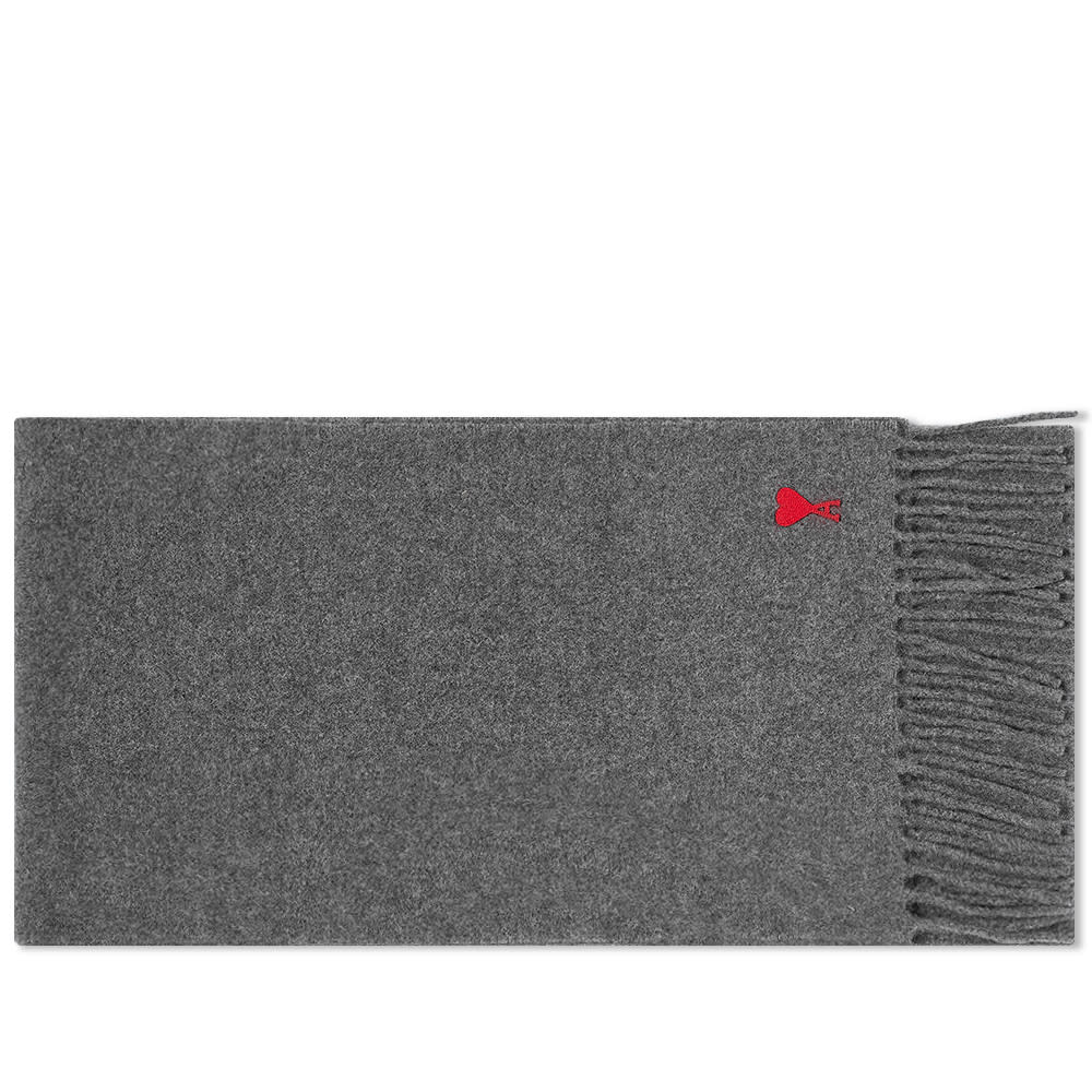 Ami A Heart Scarf Dark Grey End