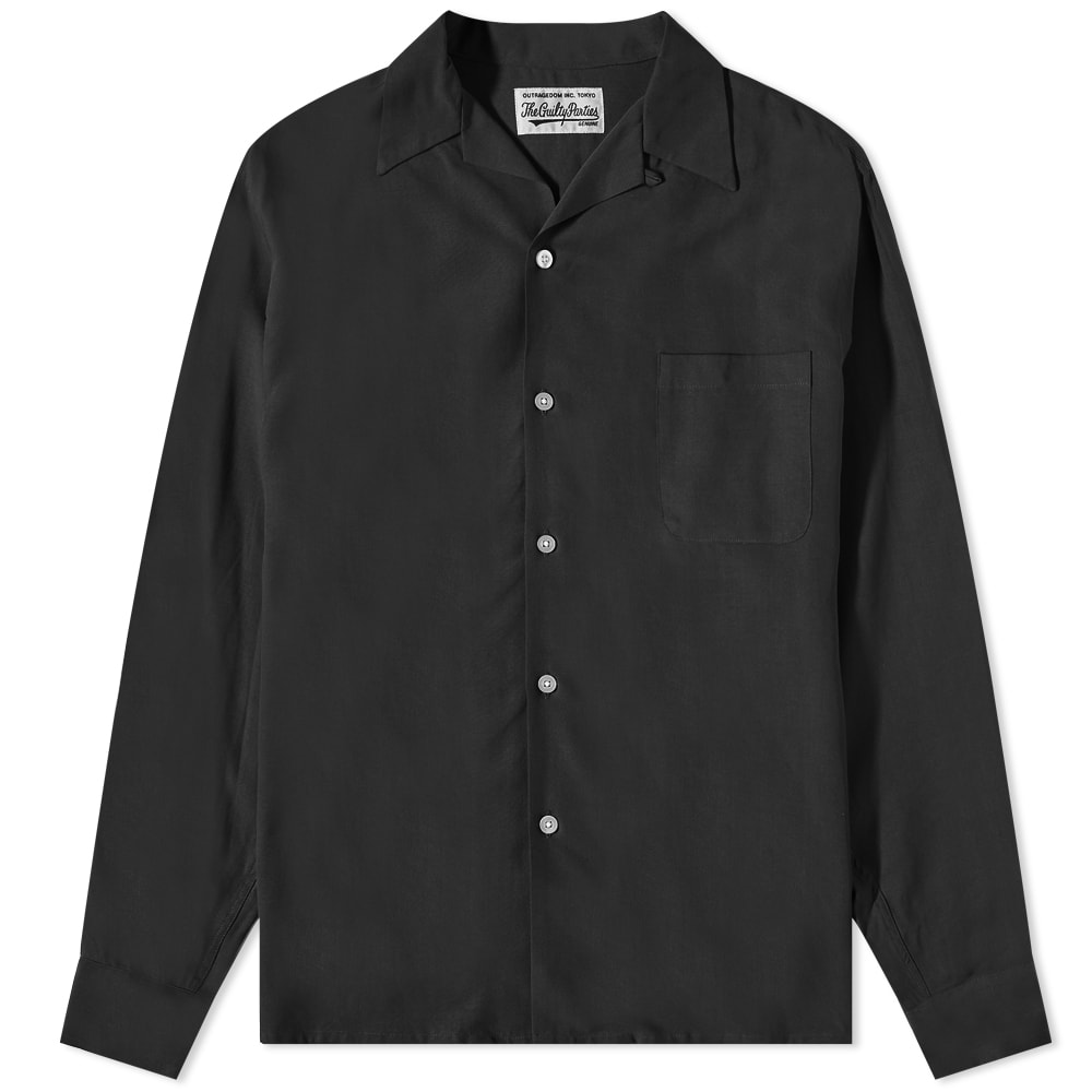 Wacko Maria Chain Stitch Logo Shirt Black | END. (US)