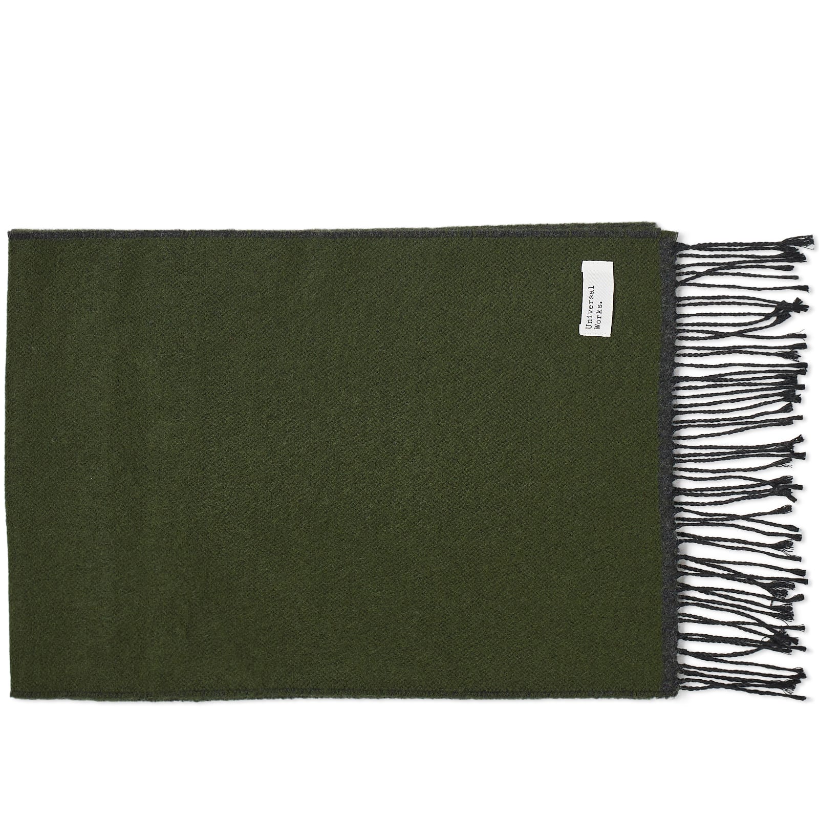 Universal Works Double Sided Scarf Green & Charcoal | END. (US)