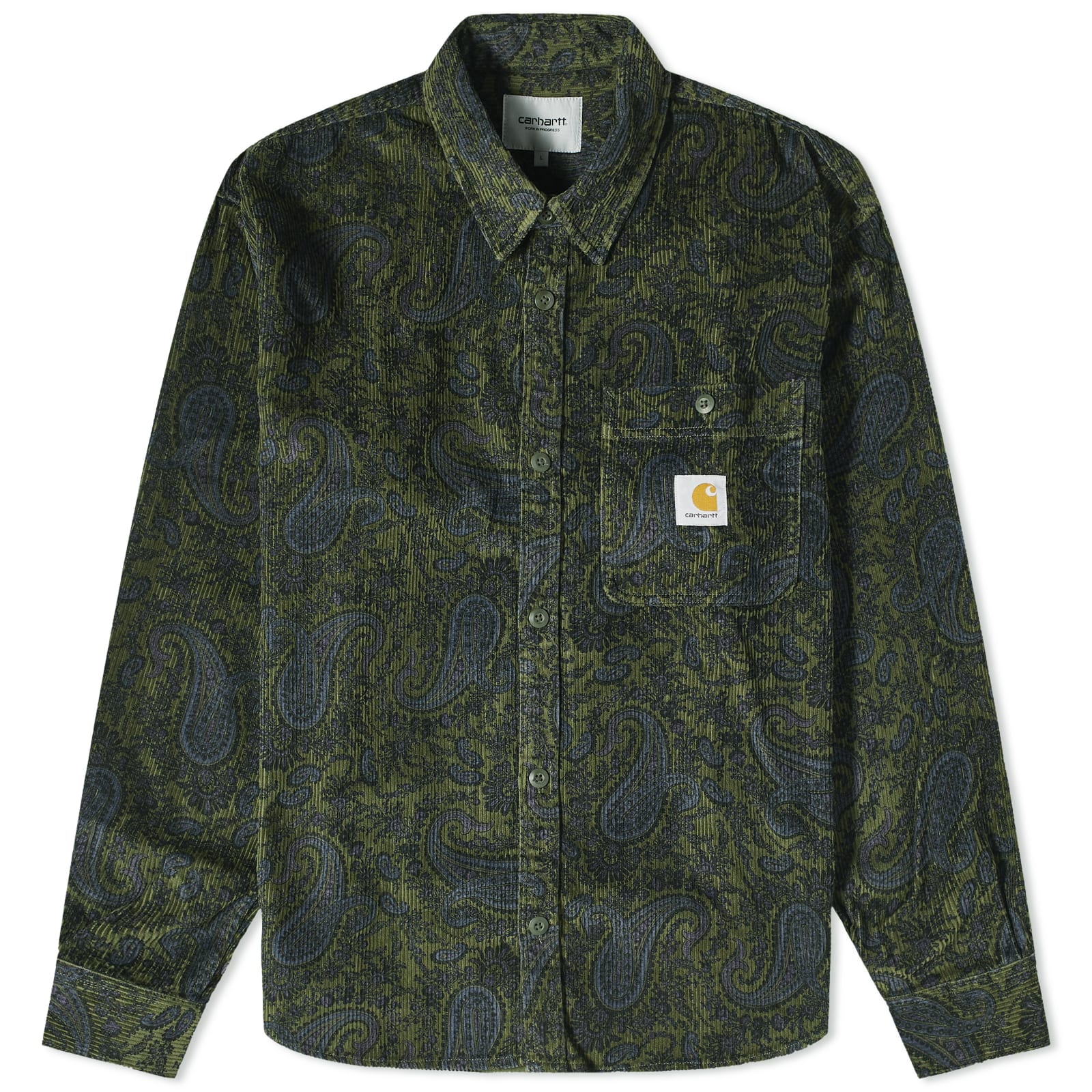 Carhartt WIP Flint Corduroy Shirt Plant Paisley Print | END. (GB)