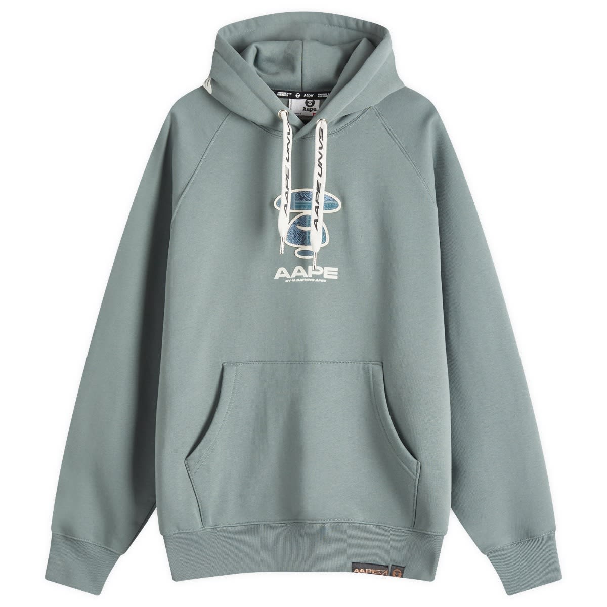 AAPE Croc Chest Badge Hoody Green (Beige) | END. (US)