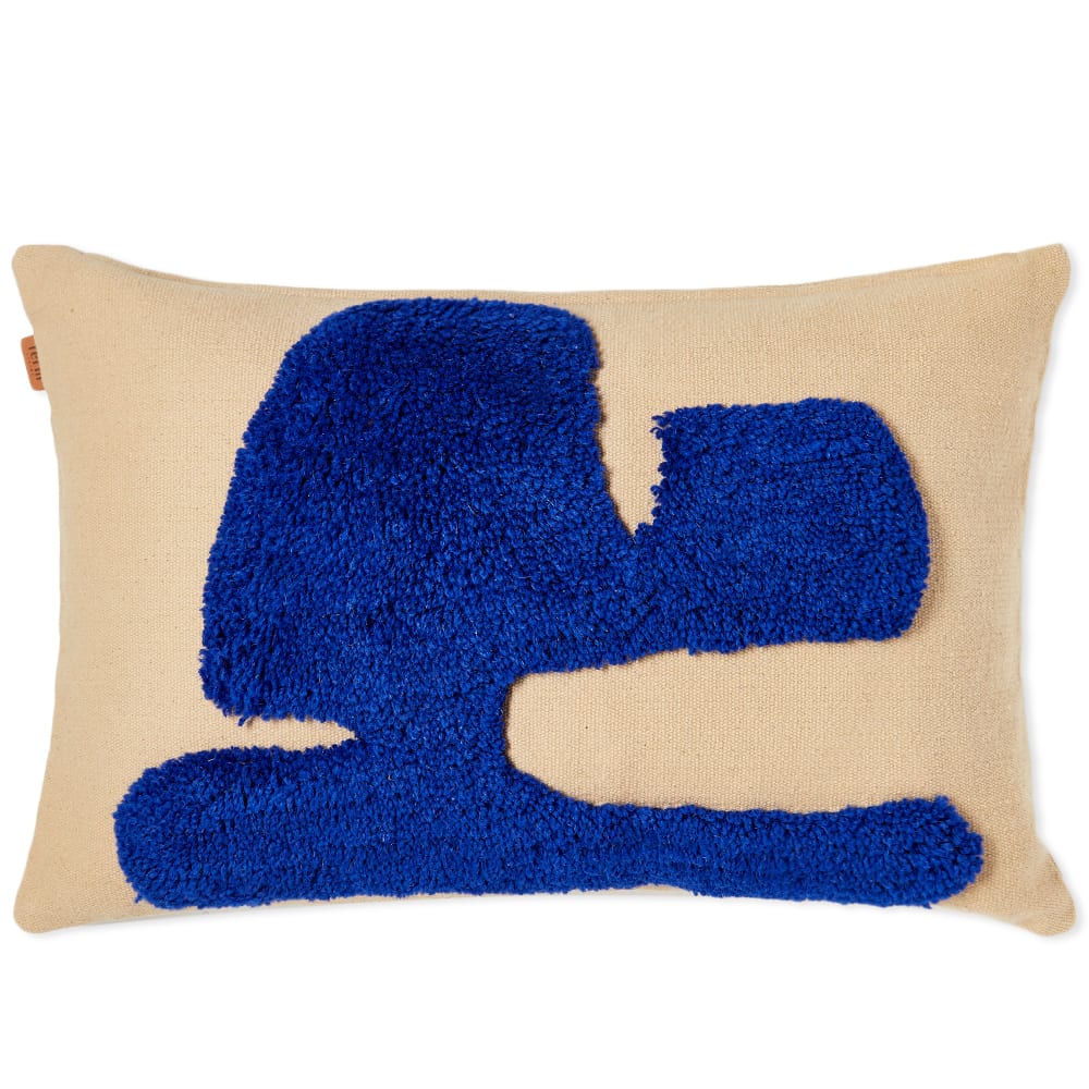 ferm LIVING Lay Cushion - Rectangular Sand & Bright Blue | END. (US)