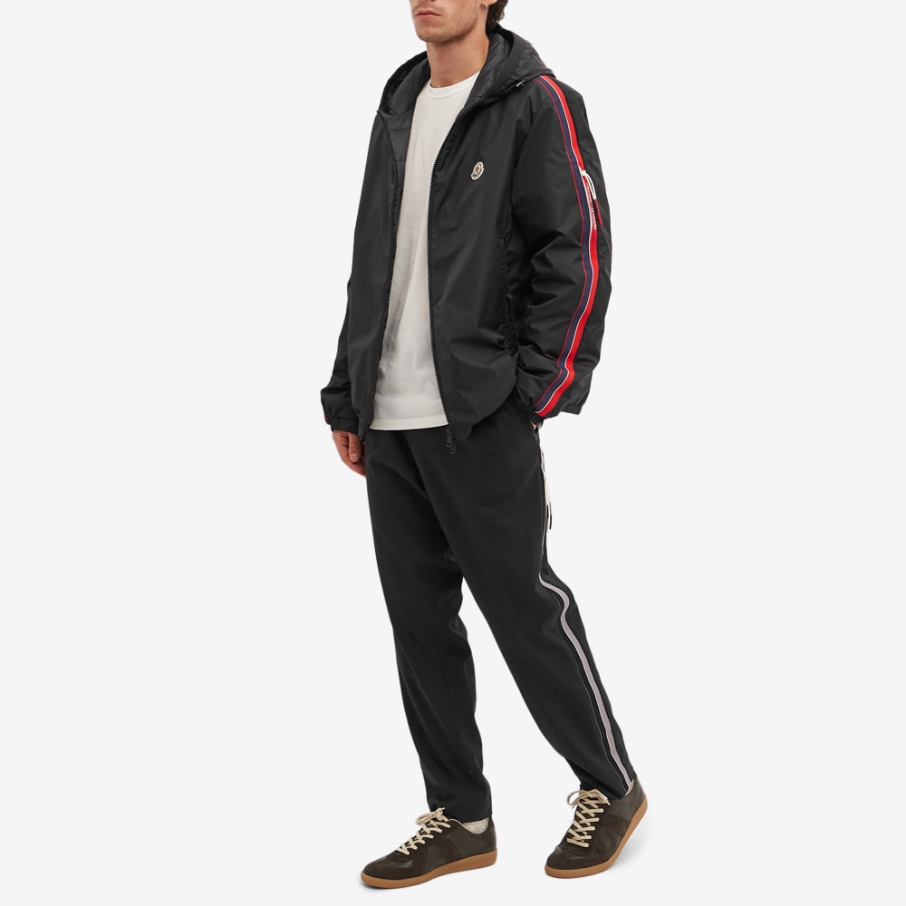 Moncler Necker Sleeve Stripe Hooded Jacket Black | END. (Global)