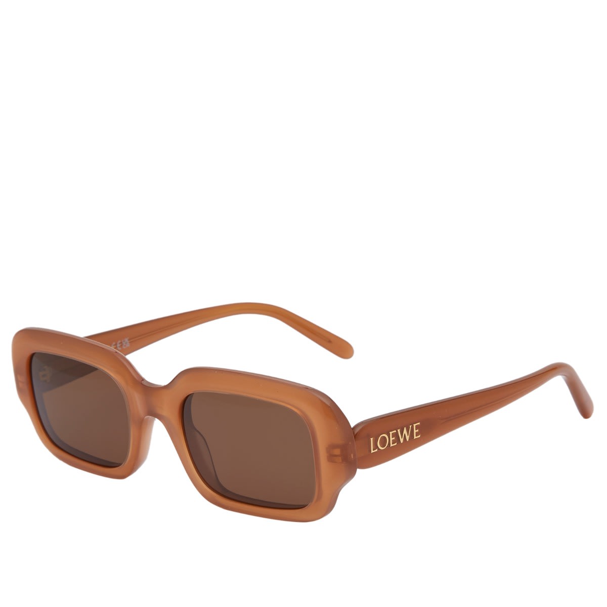 Loewe Eyewear Slim Rectangular Sunglasses Brown | END. (US)
