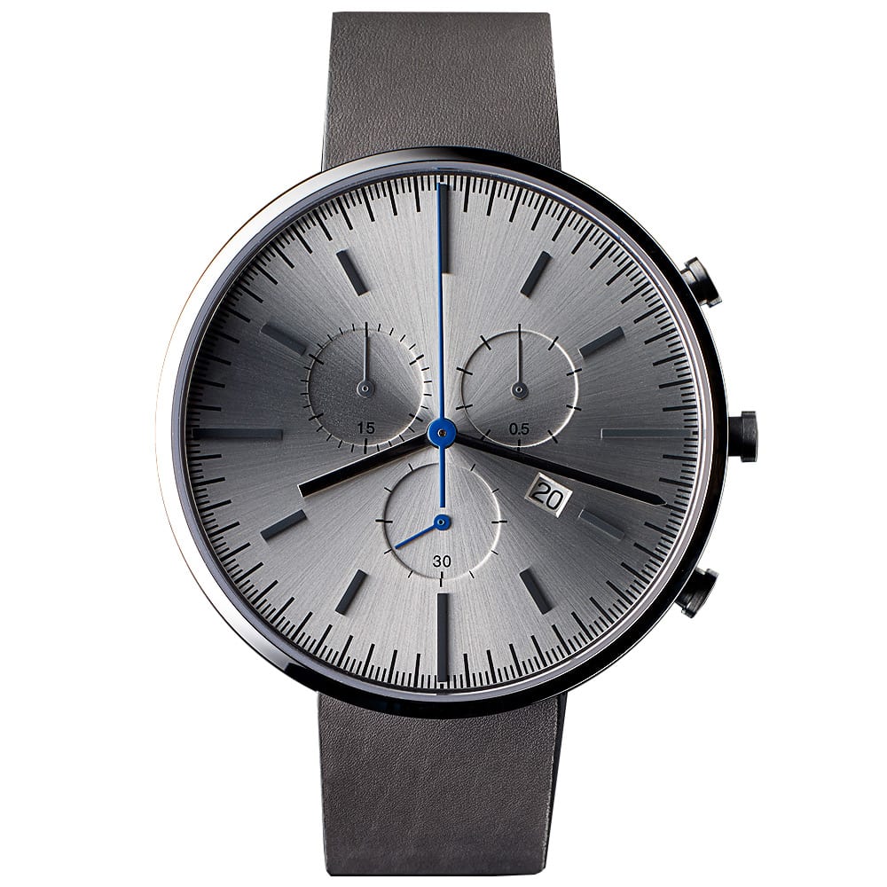 Uniform Wares 302 Series Chronograph Wristwatch Brushed Steel & Grey ...