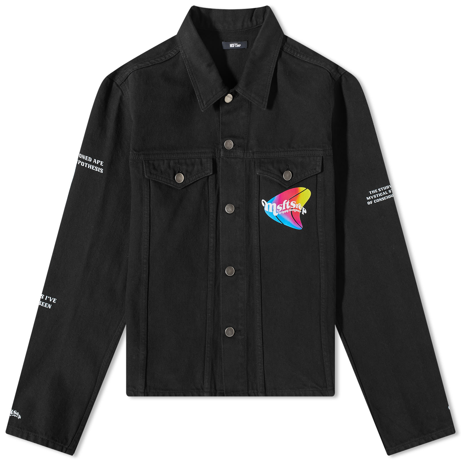 MSFTSrep Trippy Summer Denim Jacket Black | END. (US)