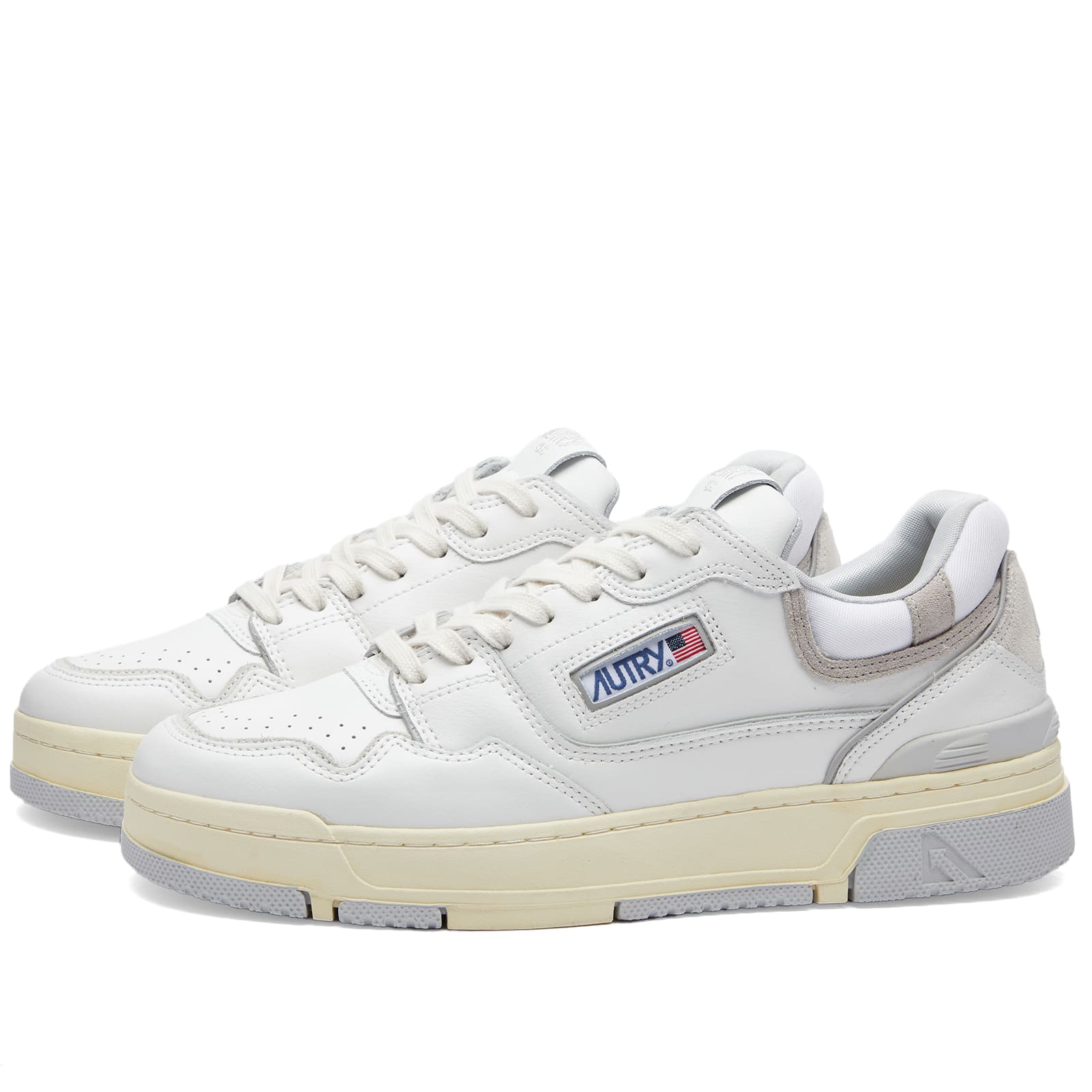 Autry CLC Low Leather Sneaker White, Vapor & Multi | END.