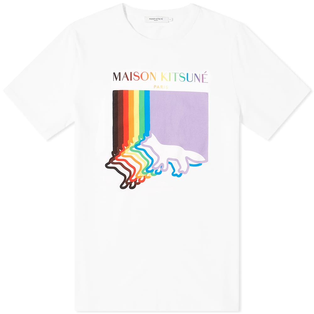 Maison Kitsuné x Trevor Project Fox Flag Classic T-Shirt White | END. (US)
