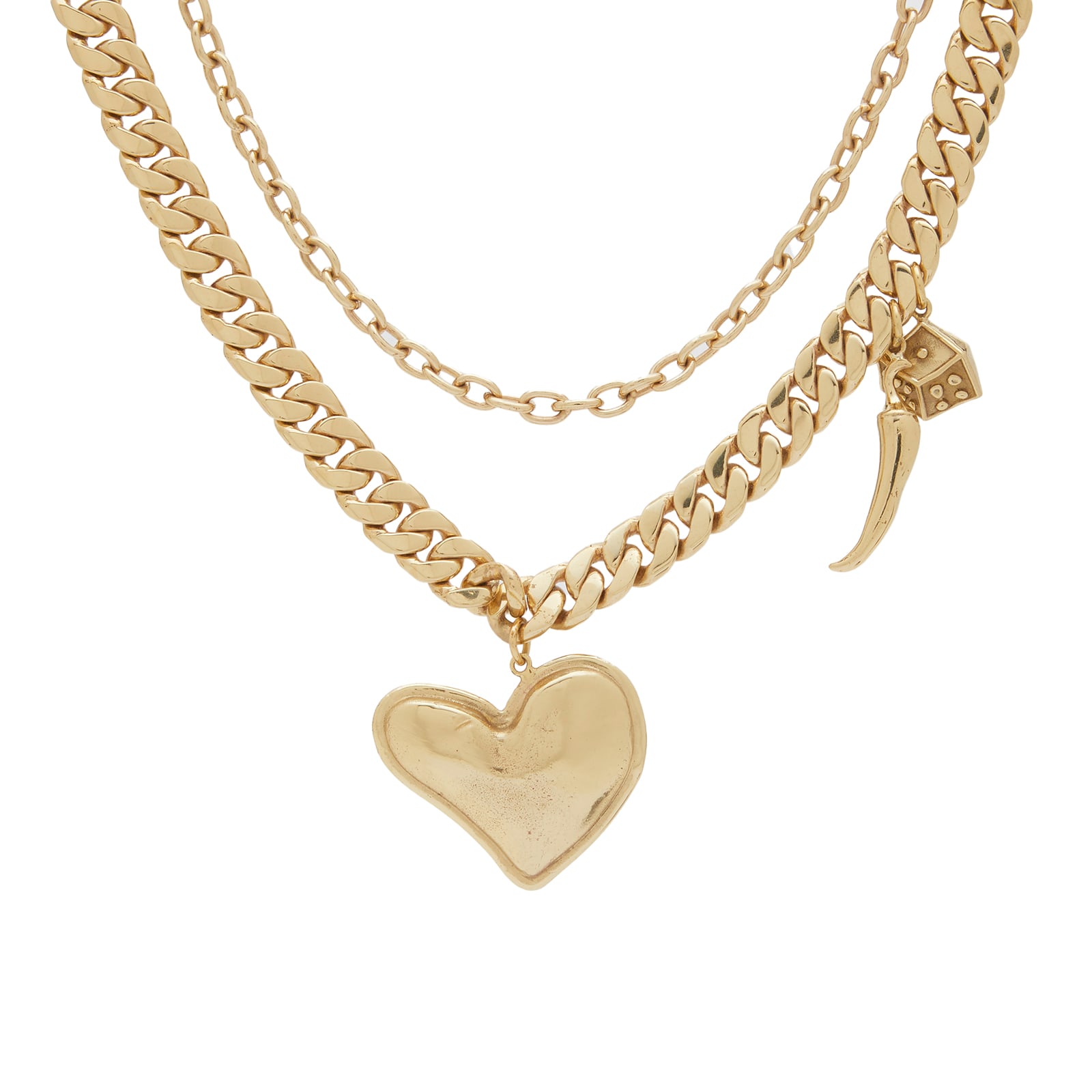 Alemais High Roller Heart & Chilli Necklace Gold | END. (GB)