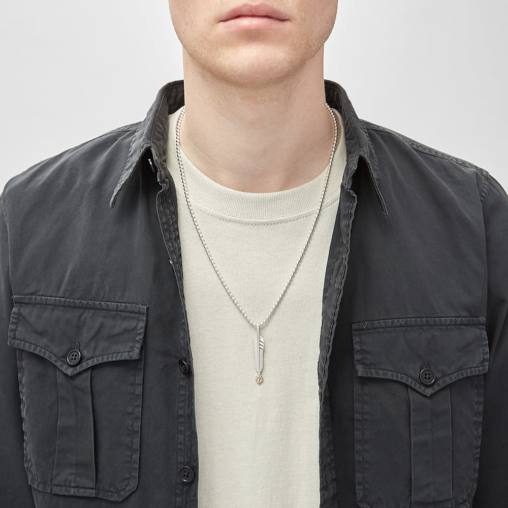 First Arrows Right Sided Tipped Arrow Feather Pendant Silver & Gold ...