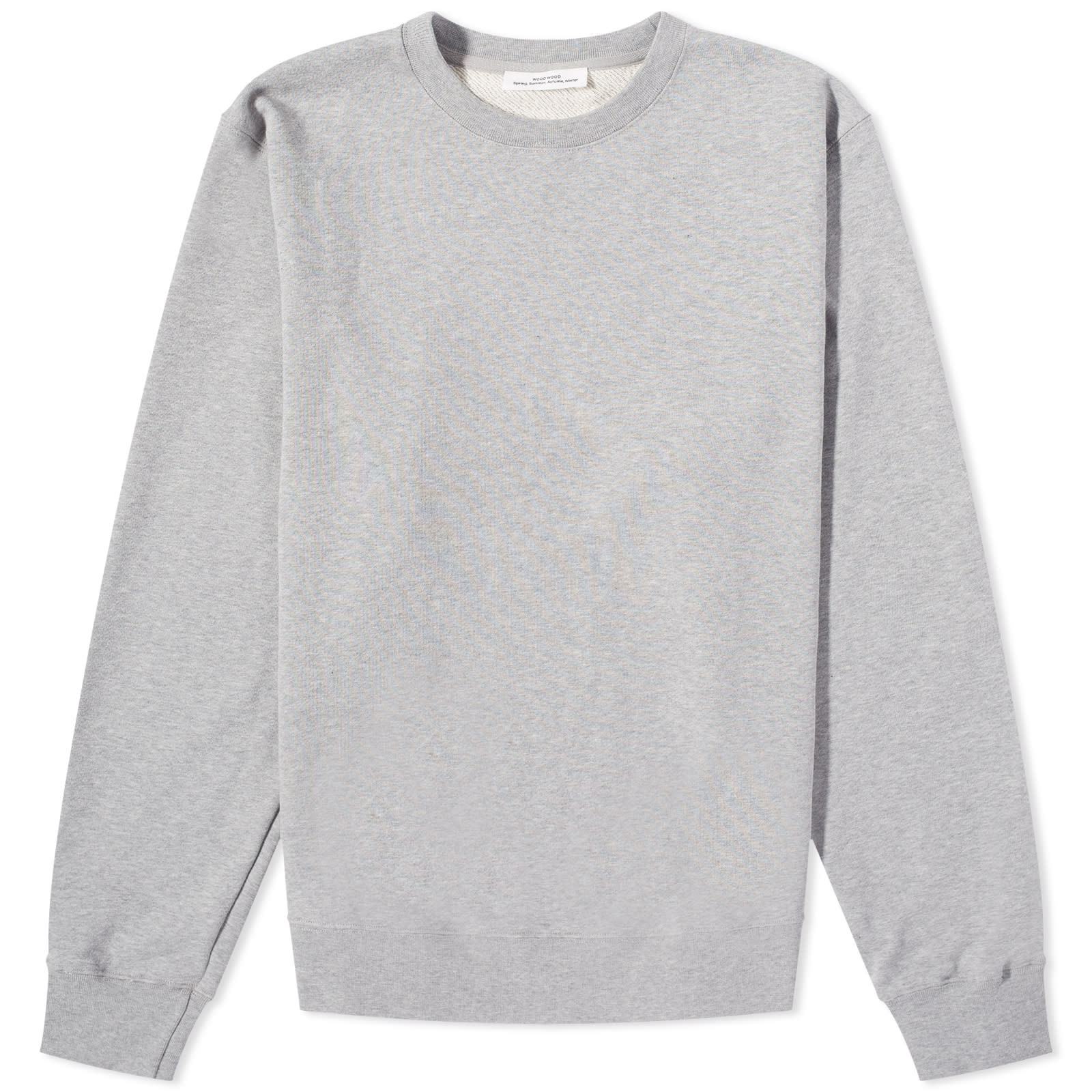 Wood Wood Hugh Crew Sweat Grey Melange | END. (GB)