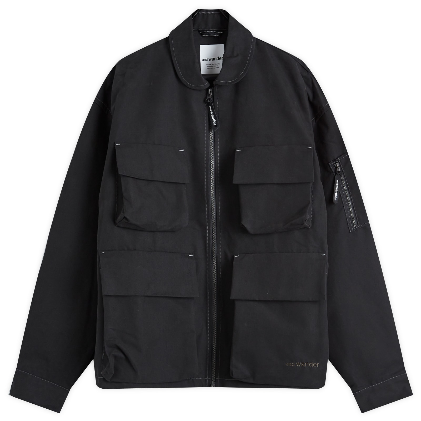 and wander C/PE Twill Field Jacket Black | END. (US)