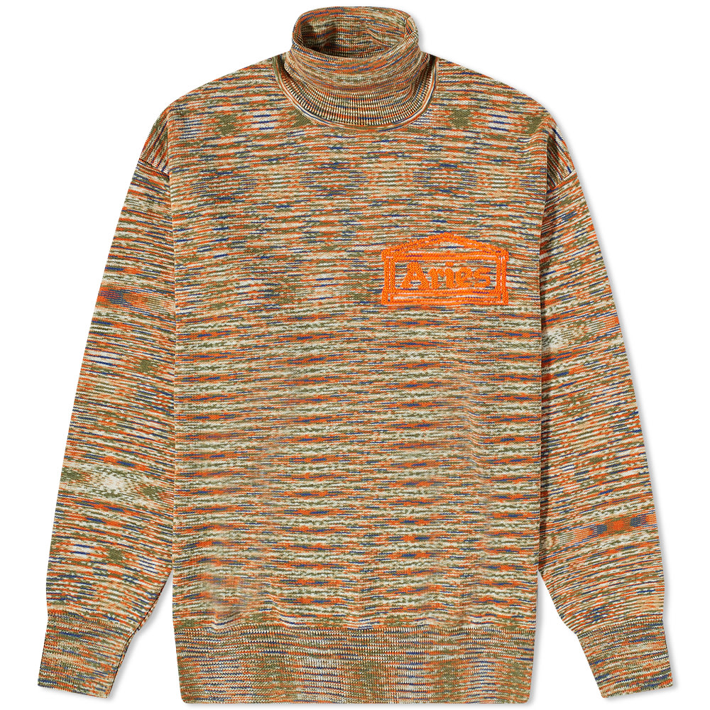 Aries Temple Space Dye Turtleneck Knit Sand | END.