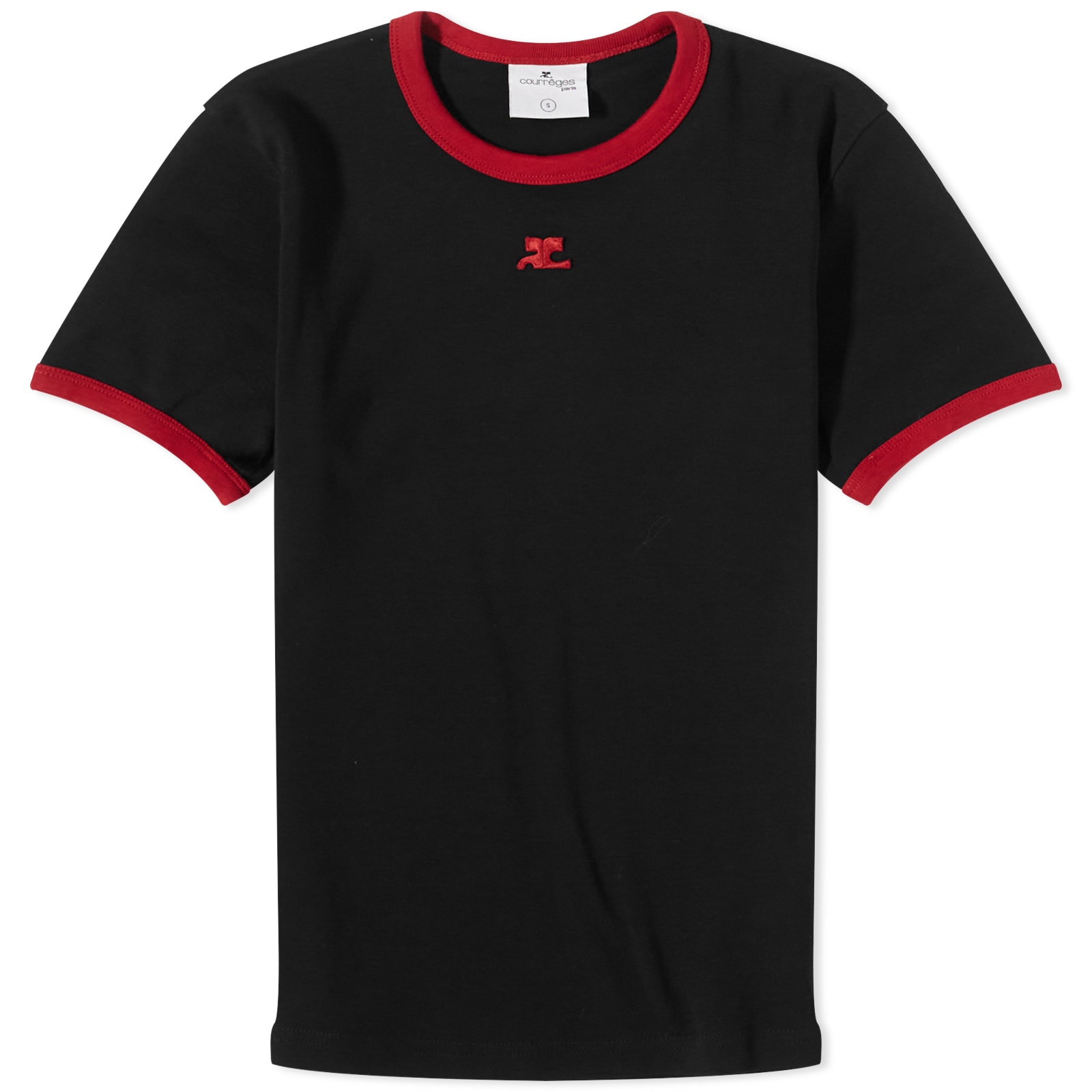 Courrèges Contrast T-Shirt Black/Ruby | END. (JP)