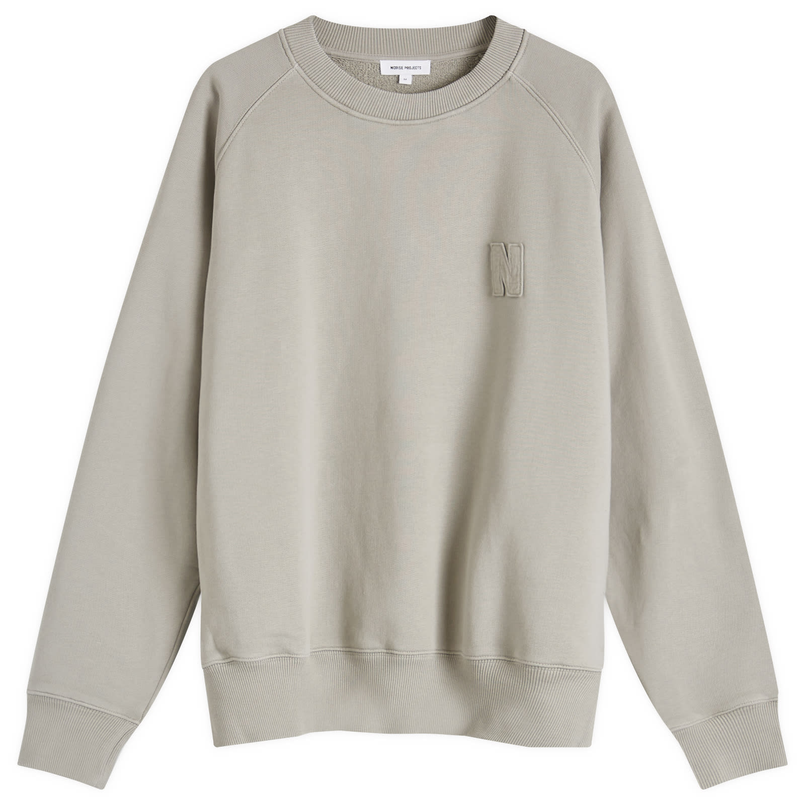 Norse Projects Marten Raglan N Patch Crew Sweat Weather Grey End Us 