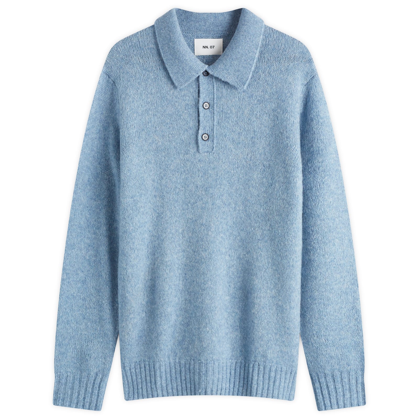 NN07 Lee Long Sleeve Merino Polo Tink Blue | END. (US)