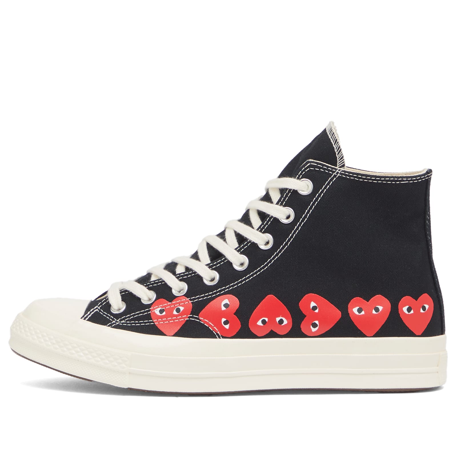 Comme des Garçons Play x Converse Multi Heart High Sneaker Black | END ...