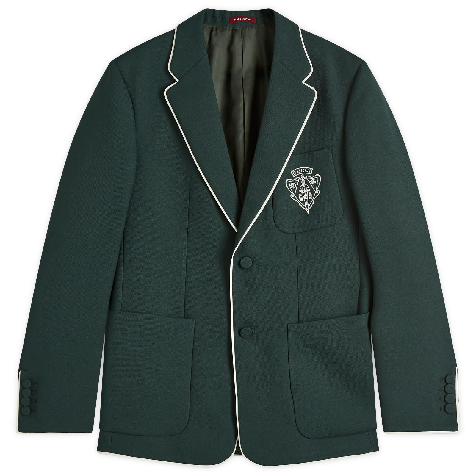 Gucci Marcell Blazer Deep Bottle Green | END. (US)