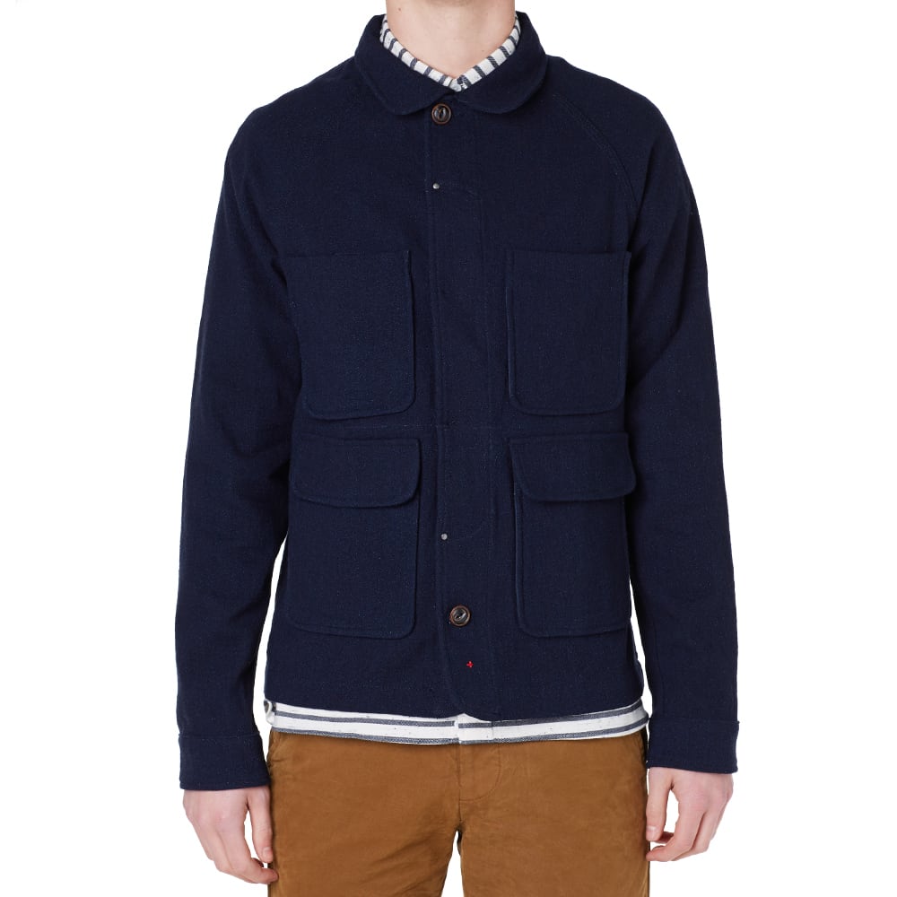 Apolis Indigo Wool Chore Jacket Indigo | END. (US)