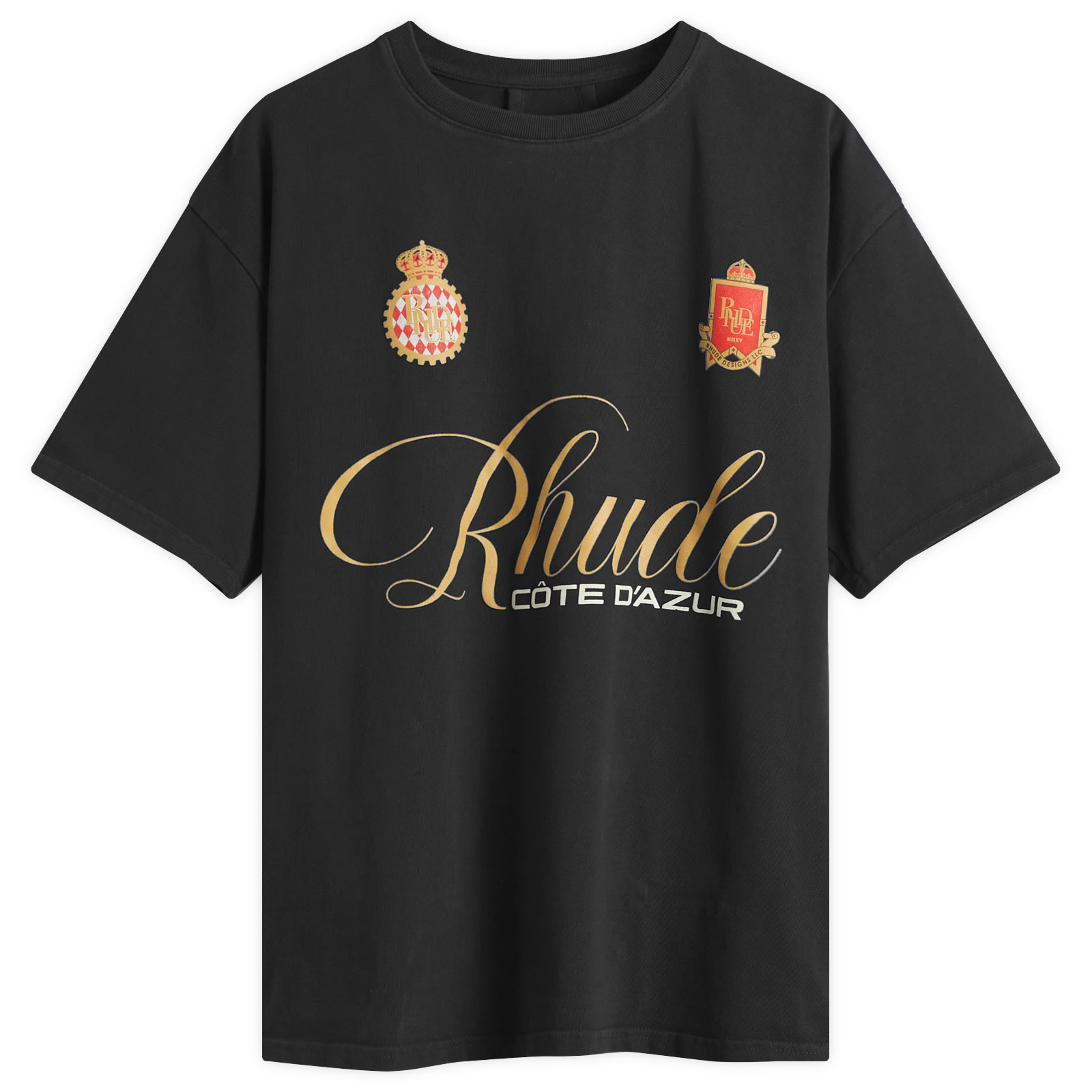 Rhude Script Crest T-Shirt Vintage Black | END. (US)