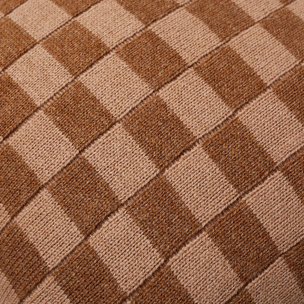 Goods of May Sidney Checkerboard Cushion Brown | END.