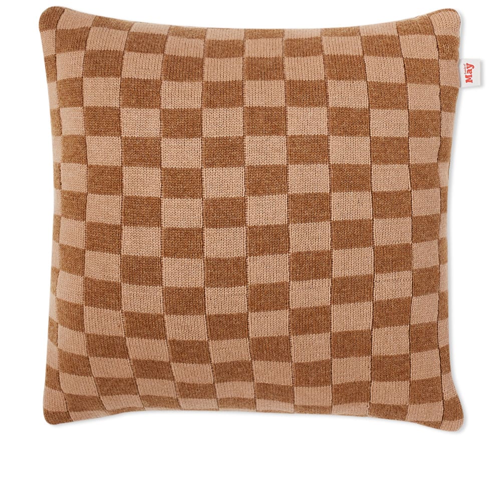 Goods of May Sidney Checkerboard Cushion Brown | END.