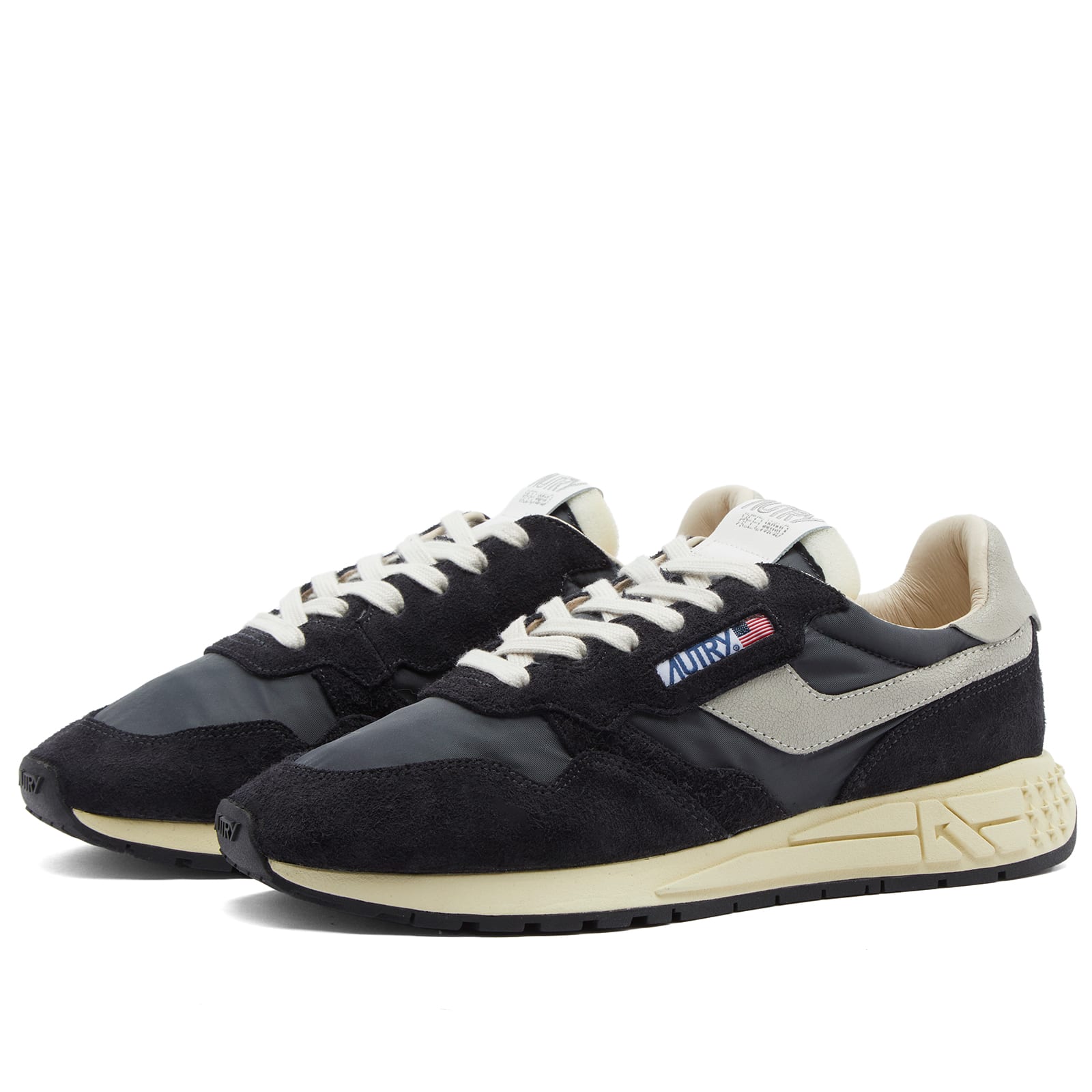 Autry Whirlwind Low Nylon Sneaker Nylon, Leather White & Black | END.