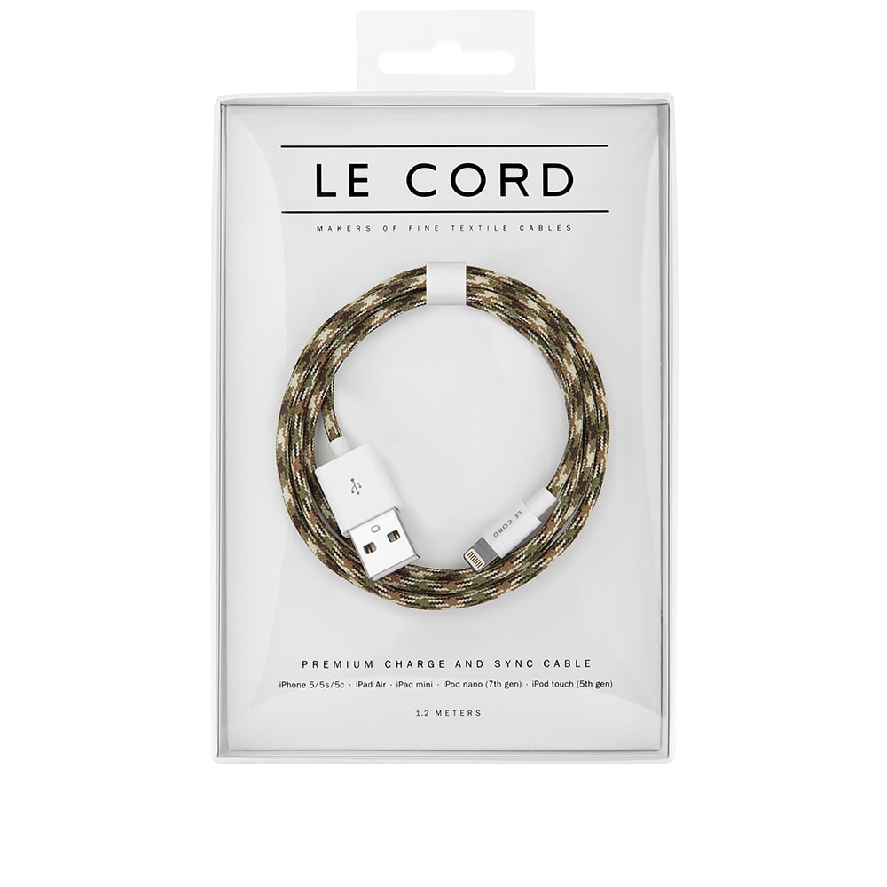 Le Cord Camouflage 1.2m Lightning Cable Army | END. (IT)