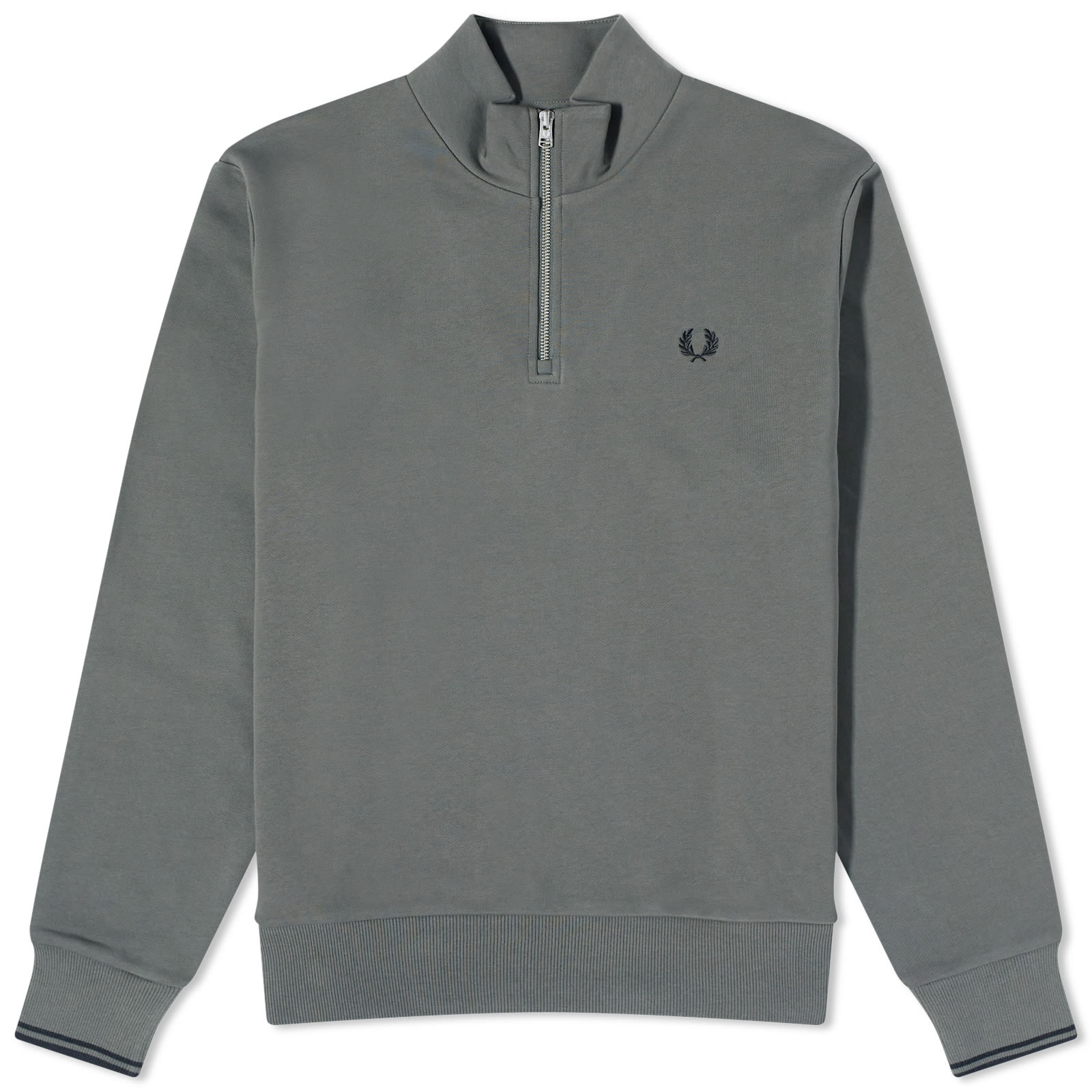 Fred Perry Half Zip Sweat Field Green | END. (JP)