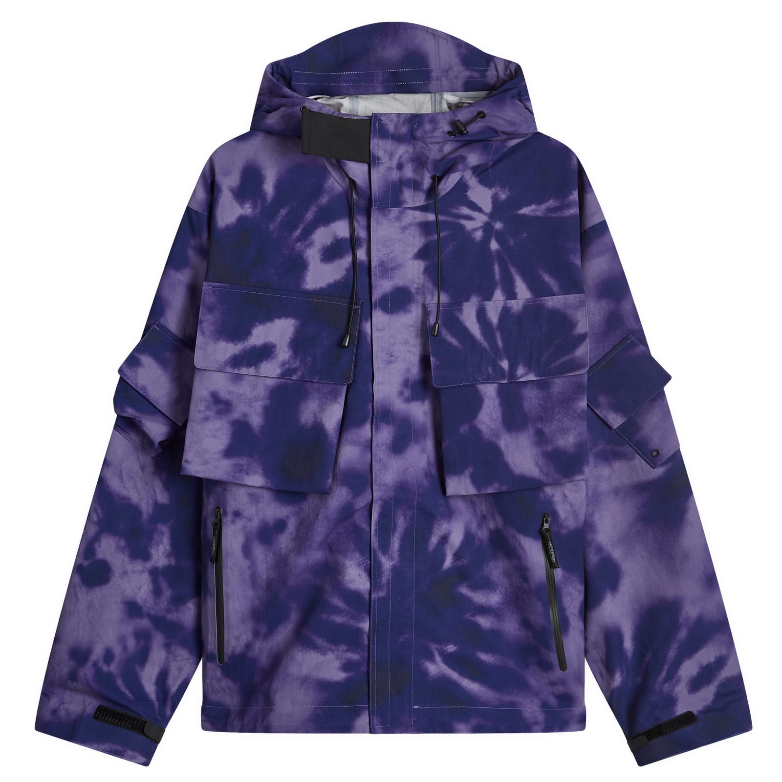 Boiler Room Tie Dye Shell Jacket Purple Dye | END. (US)