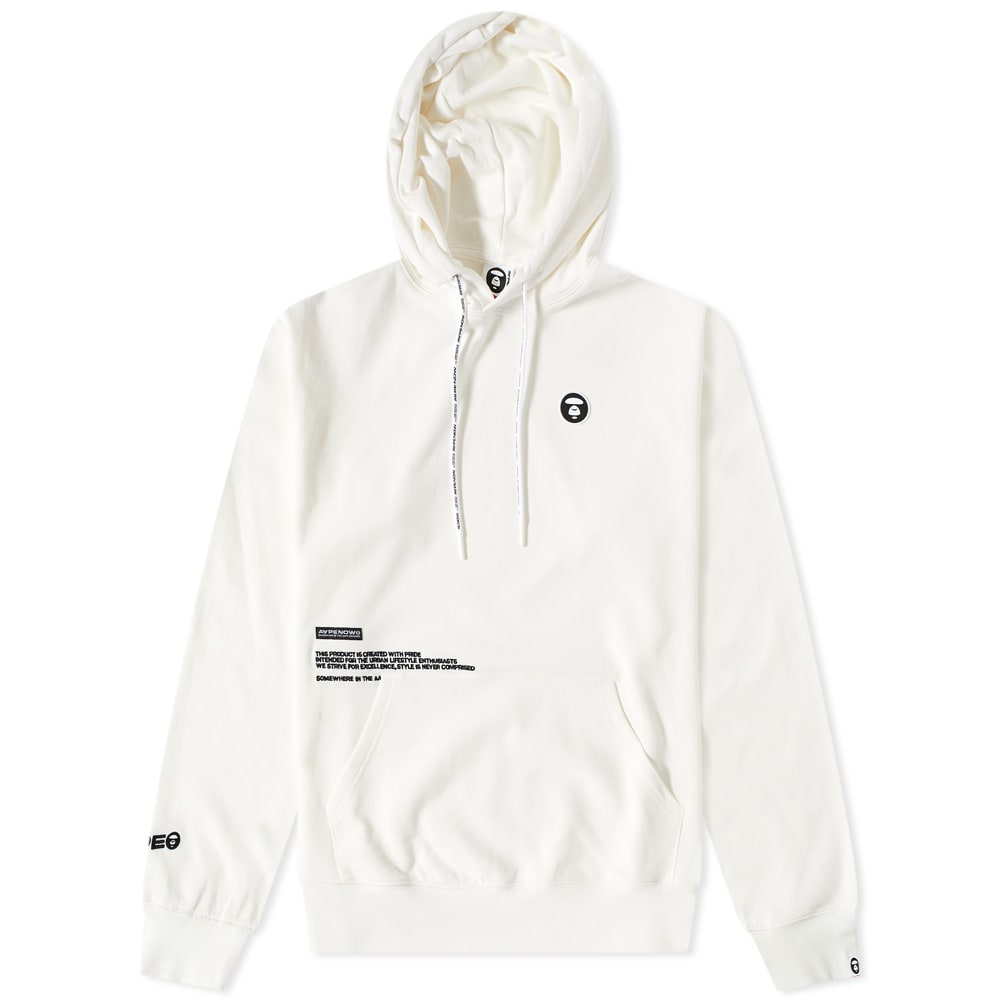 AAPE AAPE Now Silicone Logo Popover Hoody Ivory | END. (UK)
