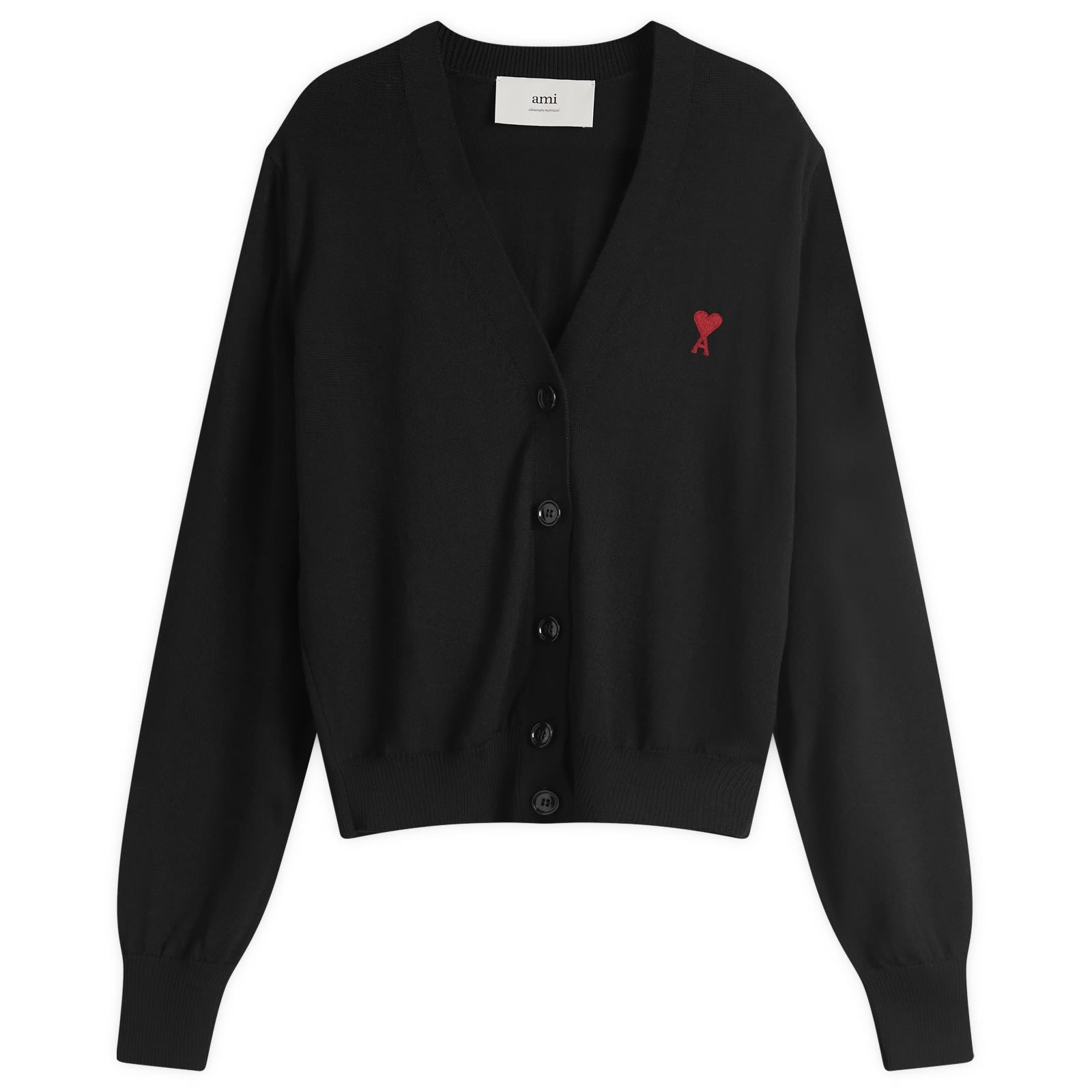 AMI Paris Red Small ADC Cardigan Black | END. (US)