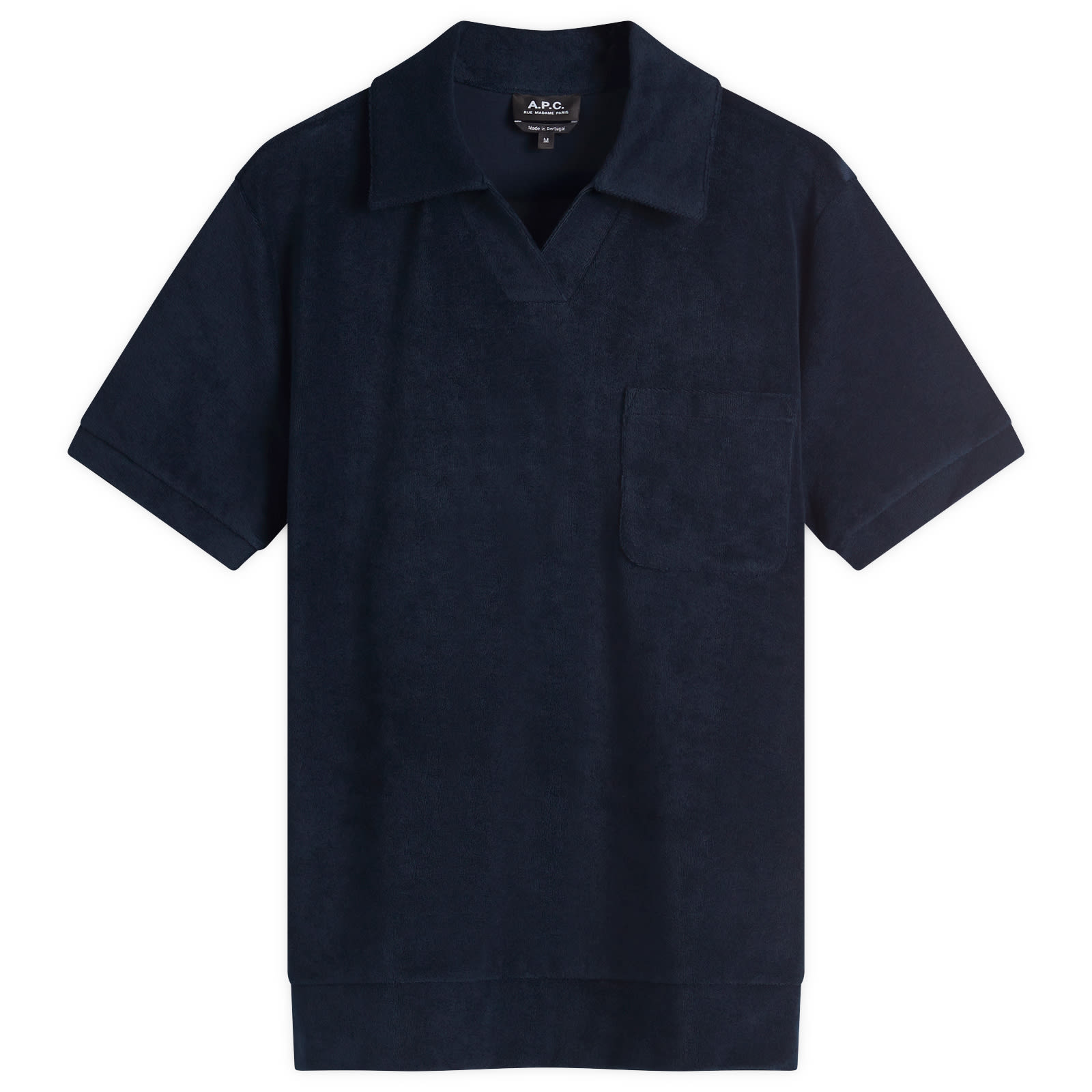 A.P.C. Agustino Sponge Fleece Polo Dark Navy | END. (GB)