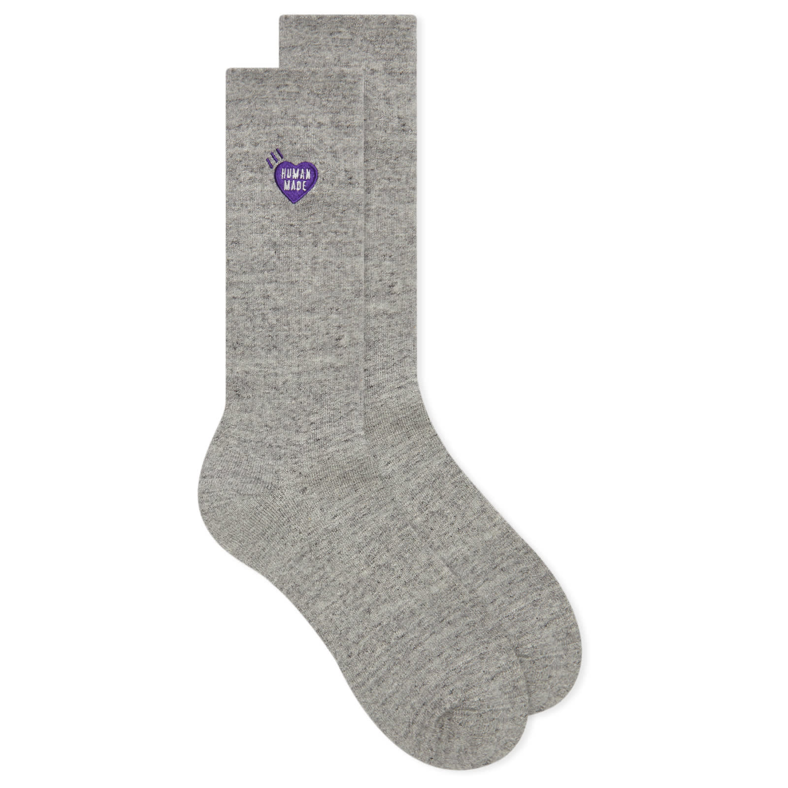 Human Made Pile Heart Sock Grey | END. (US)