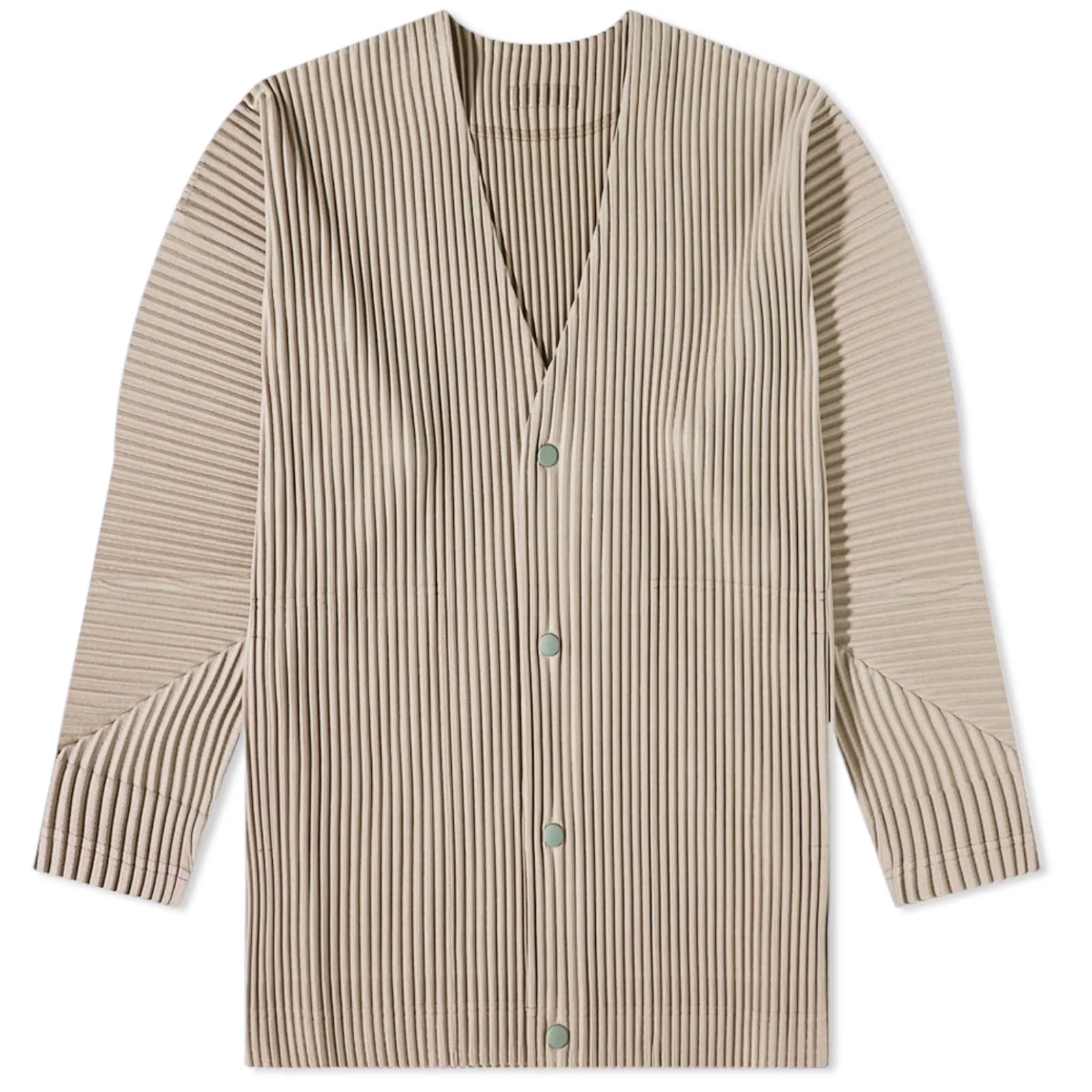 Homme Plissé Issey Miyake Pleated Cardigan Sand Beige | END. (US)