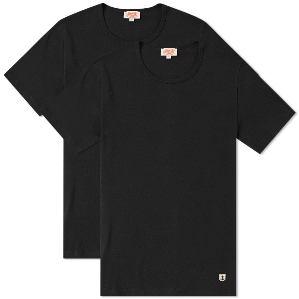 Armor Lux Basic Tee 2 Pack Black END armor-lux-basic-tee-2-pack-black-end