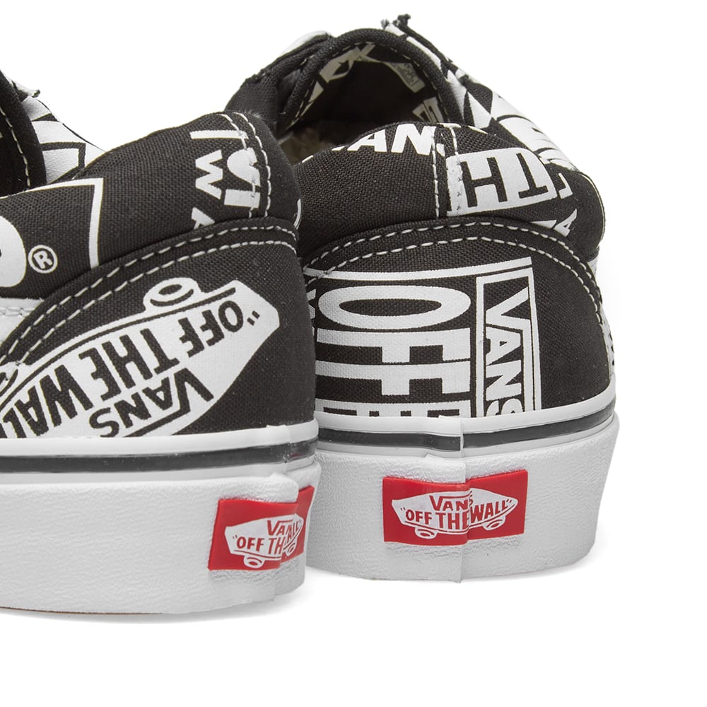 Vans Old Skool Retro Logo Black & True White | END. (IE)