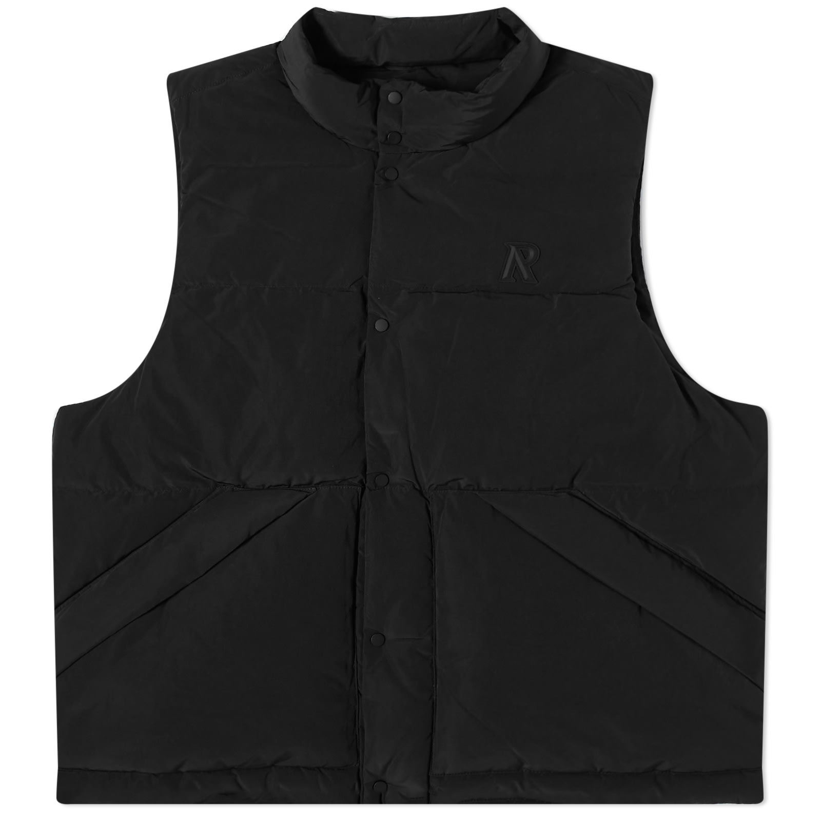 Represent Nylon Puffer Gilet Jet Black | END. (US)