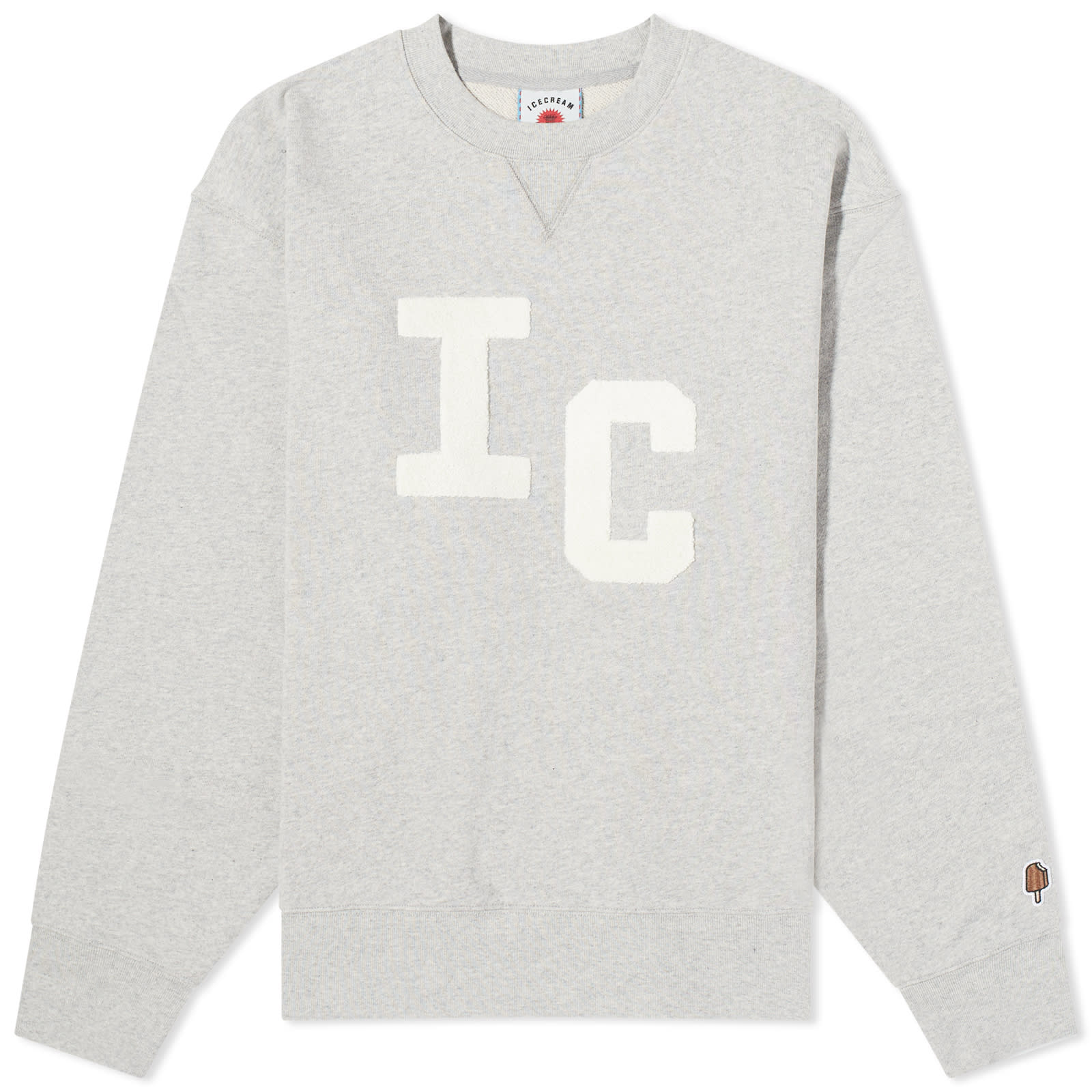 ICECREAM Chenille Crew Sweat Heather Grey | END. (GB)