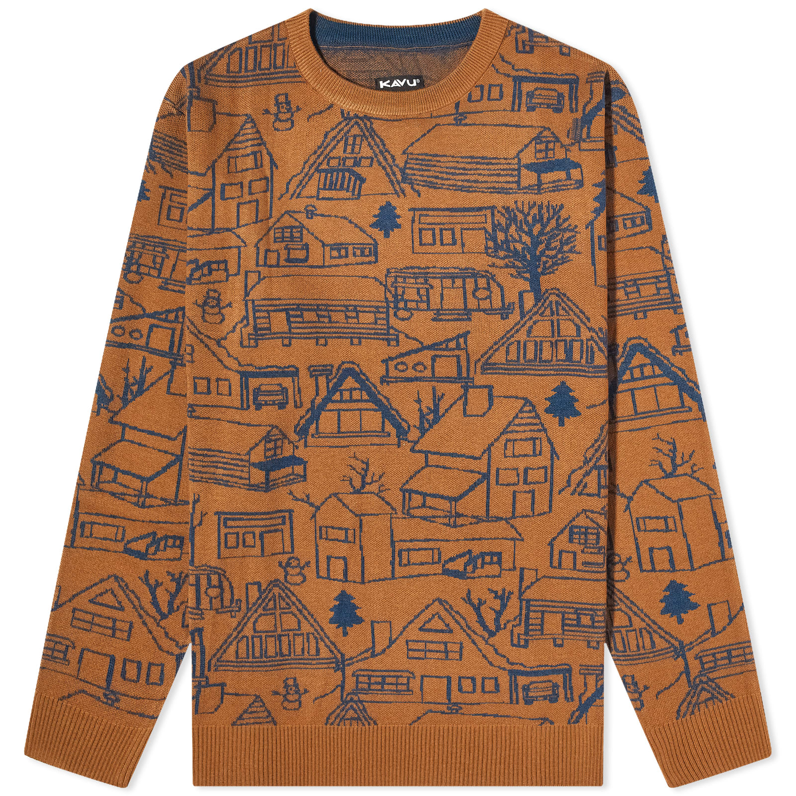 Kavu Highline Jacquard Crew Knit It Takes A Village | END. (US)