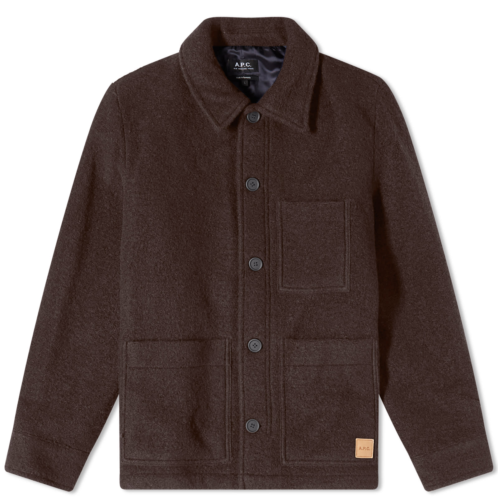 A.P.C. Emile Wool Chore Jacket Marron Marl | END. (GB)