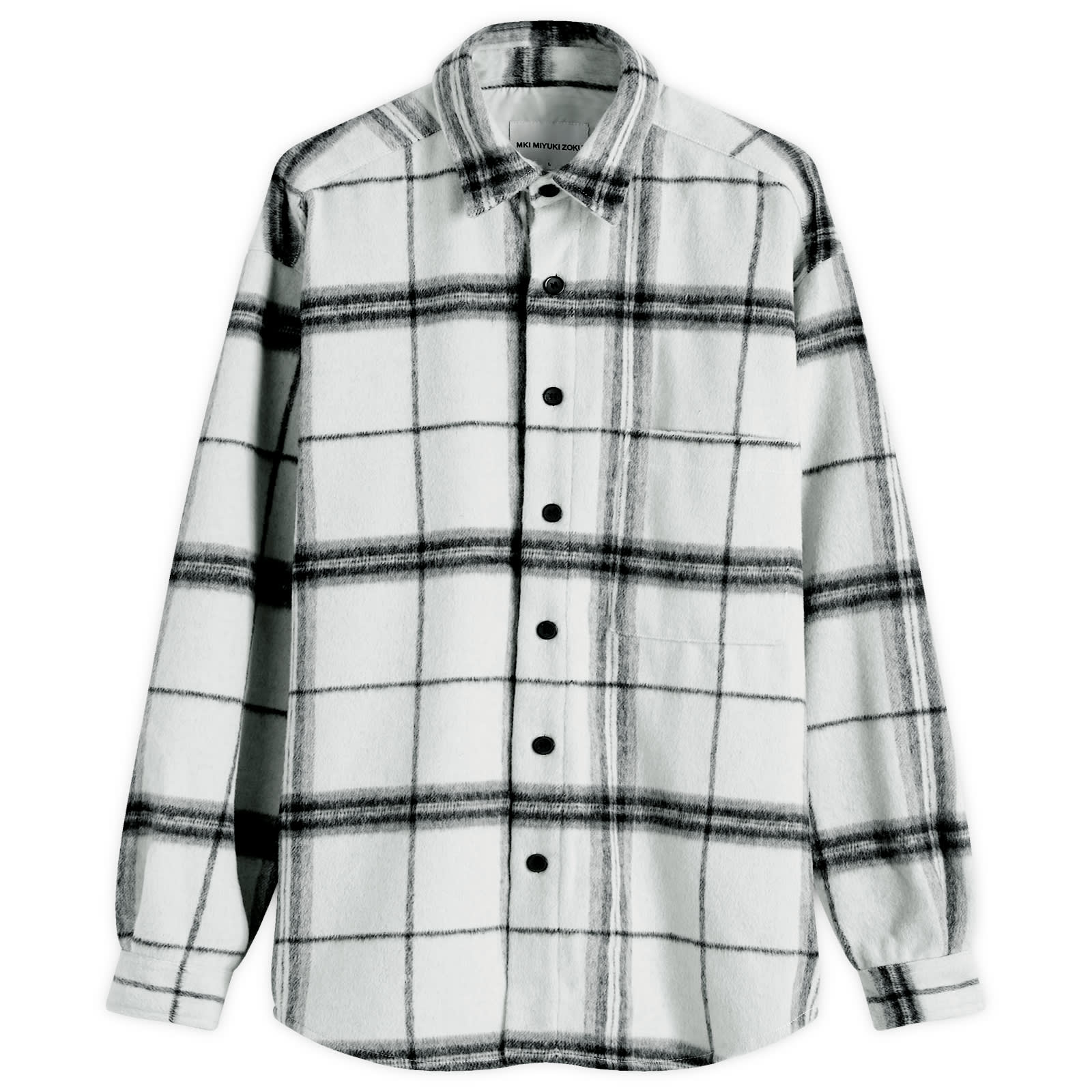 MKI Heavyweight Check Flannel Shirt Off White Check | END. (GB)