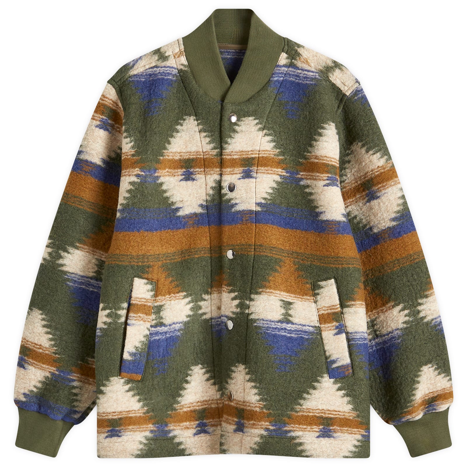 Girls of Dust Field Jacket Green & Blue & Beige | END. (US)