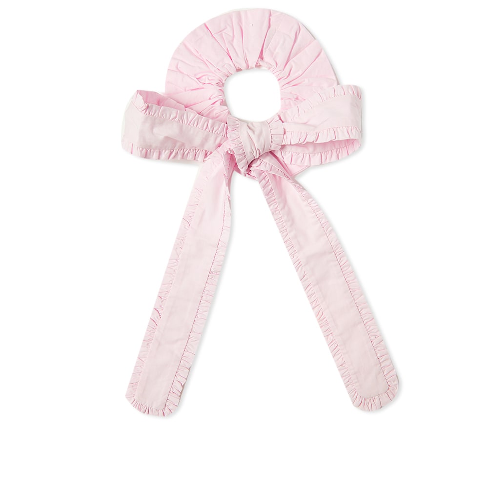 GANNI Cotton Poplin Frill Bow Scrunchie Light Lilac | END. (AU)
