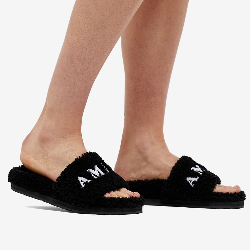 AMIRI Shearling Slides Black | END. (CN)