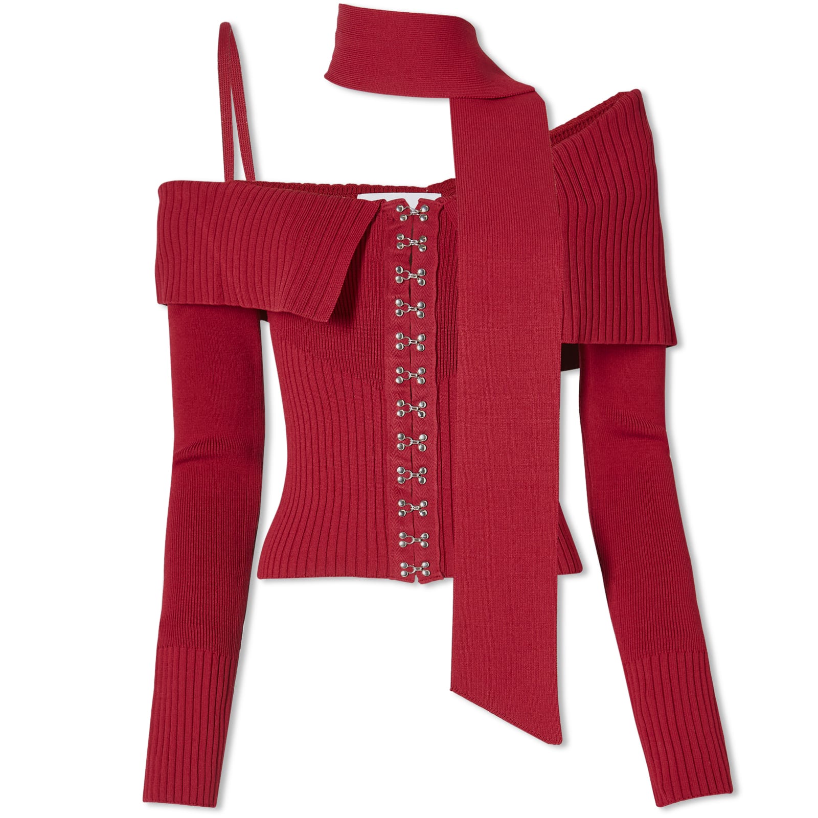 House Of Sunny One Love Rib Knit Top Blood Red | END. (AU)