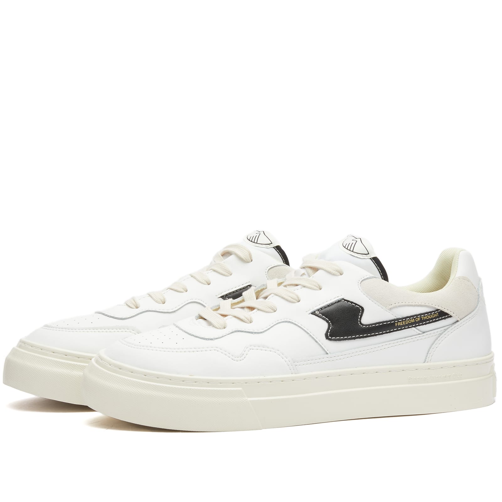 Stepney Workers Club Pearl S-Strike Leather Sneaker White & Black | END ...