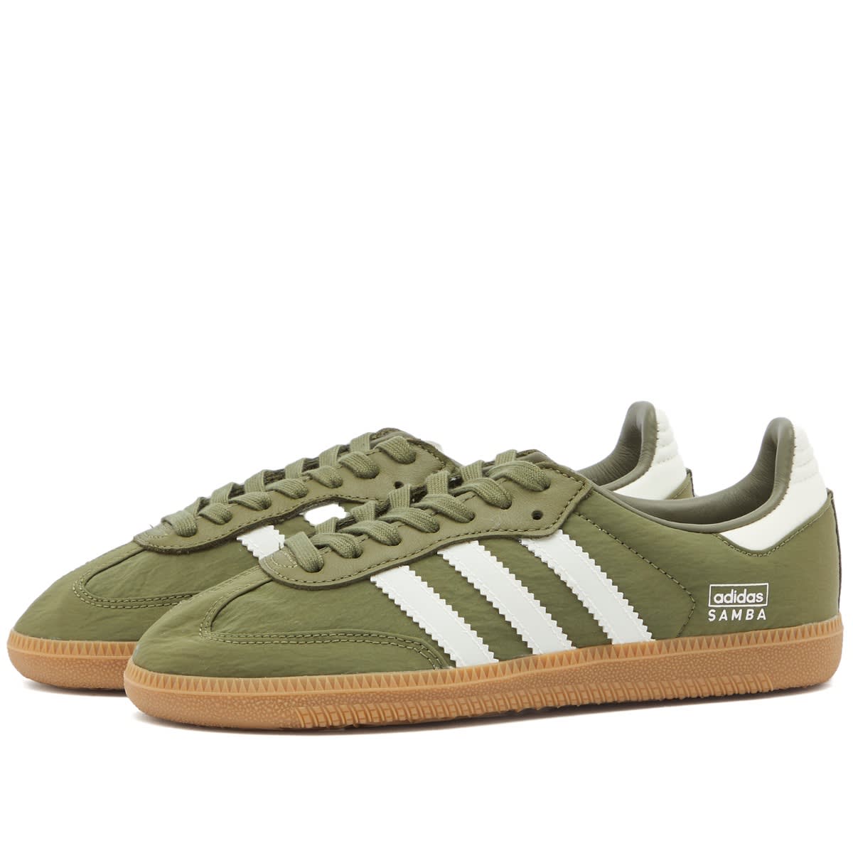 Adidas Samba OG Focus Olive, Wonder White & Gum | END.